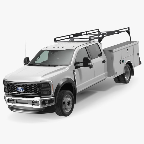 Ford Super Duty F550 with Service Body White 3D-Modell - TurboSquid 2097578