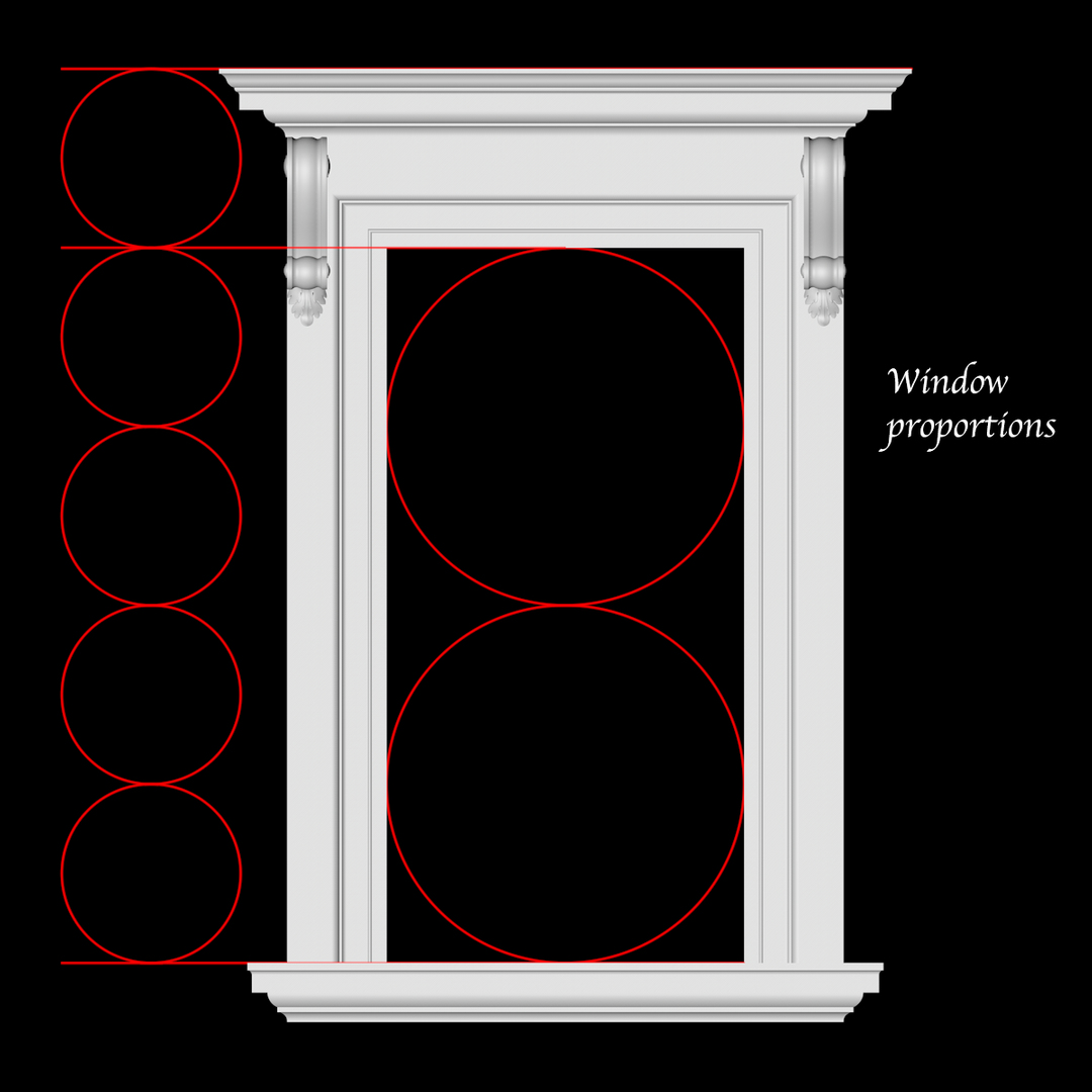 Classical window frame model - TurboSquid 1584803