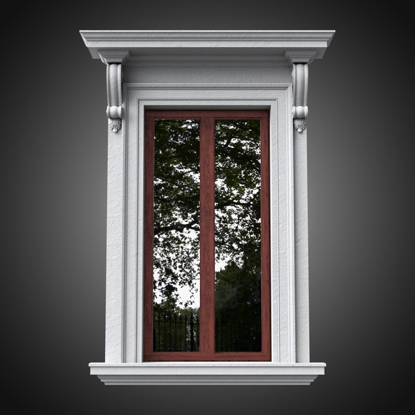 3D model classical window frame pedestal - TurboSquid 1591315