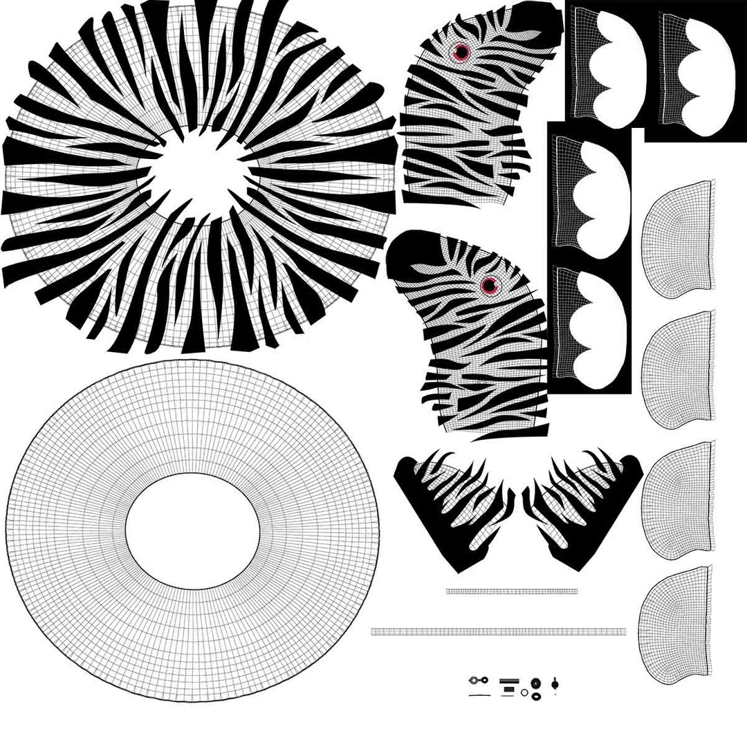 3D Inflatable Kid Zebra Pool Float Buoy Model - TurboSquid 2229856