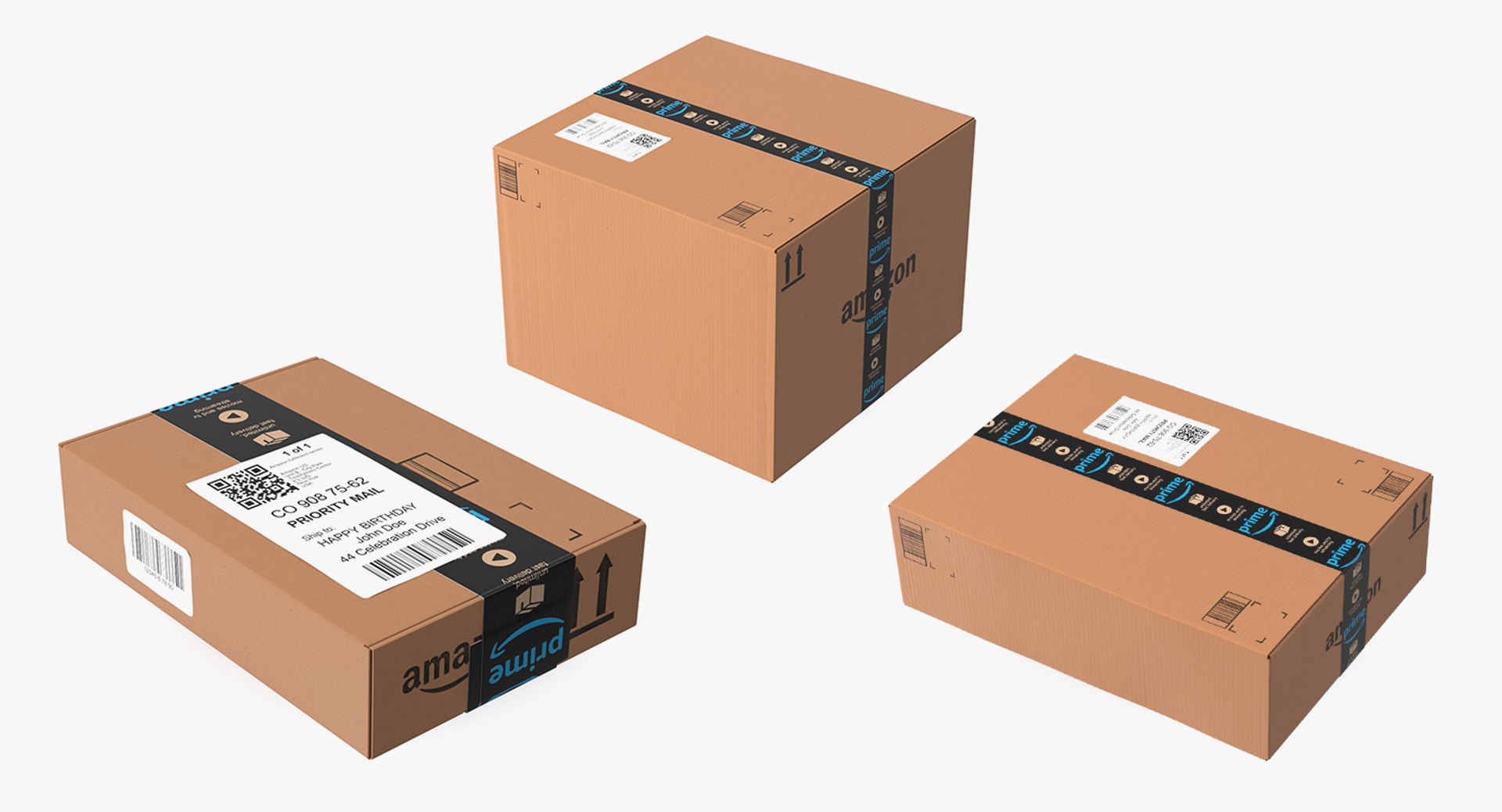 3D Amazon Parcels Boxes Collection - TurboSquid 1913223