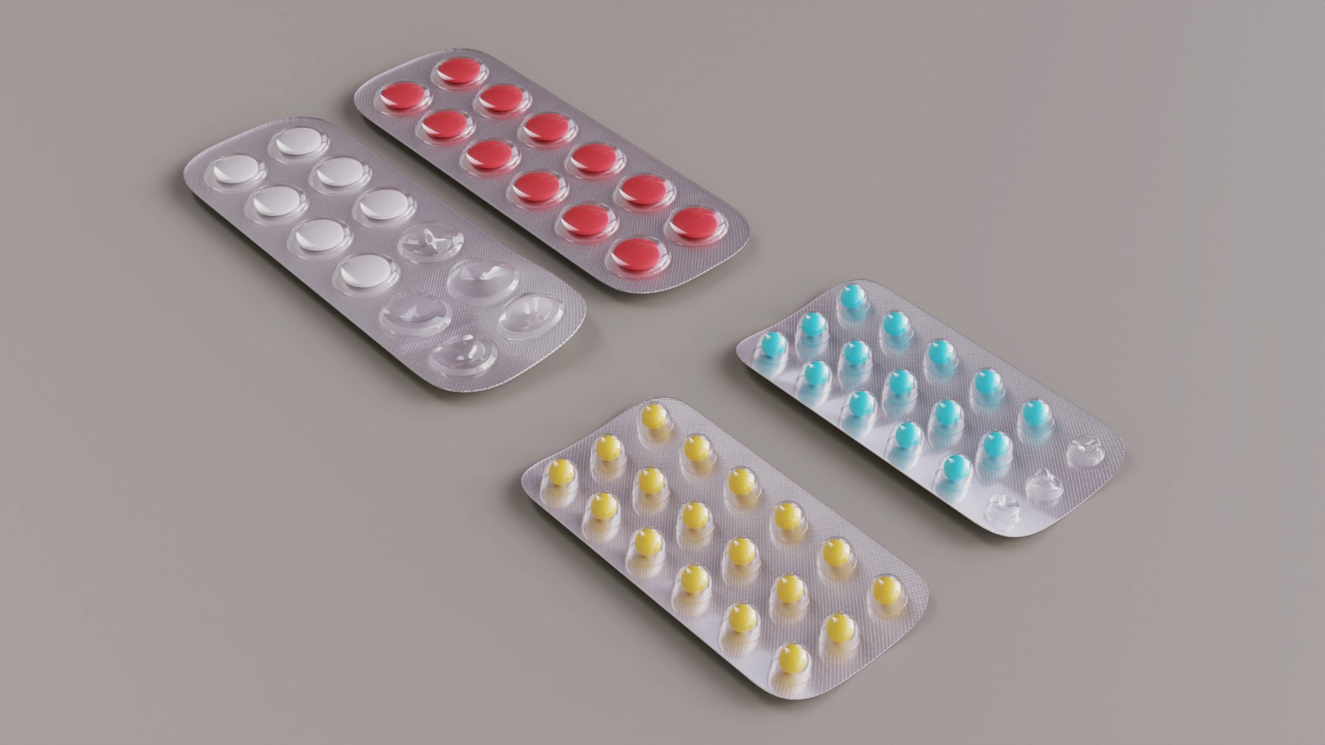 3D Medicine Strip - TurboSquid 2066877