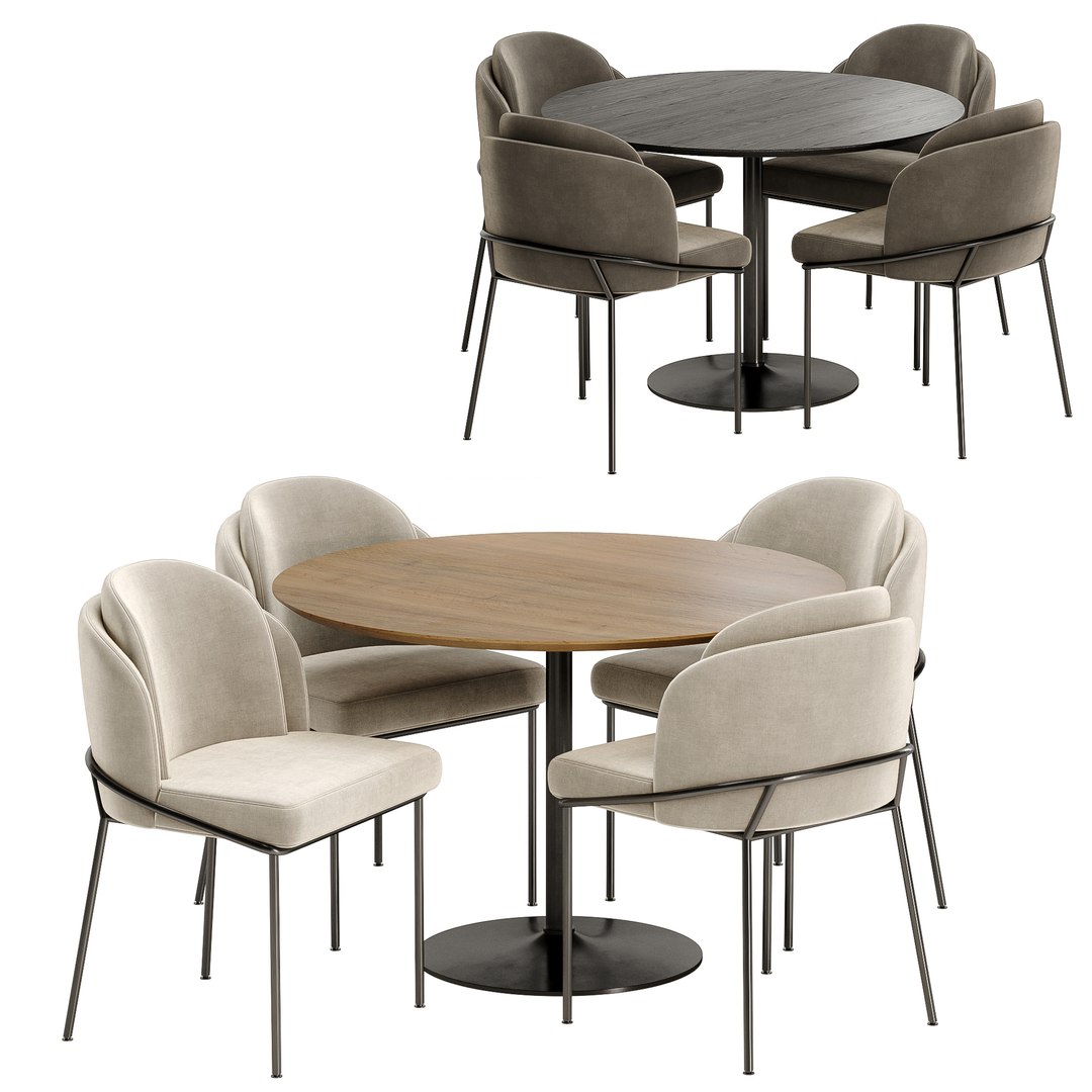 Angelo Chair With Anderson Table Vray 2014 3D Model - TurboSquid 2228401