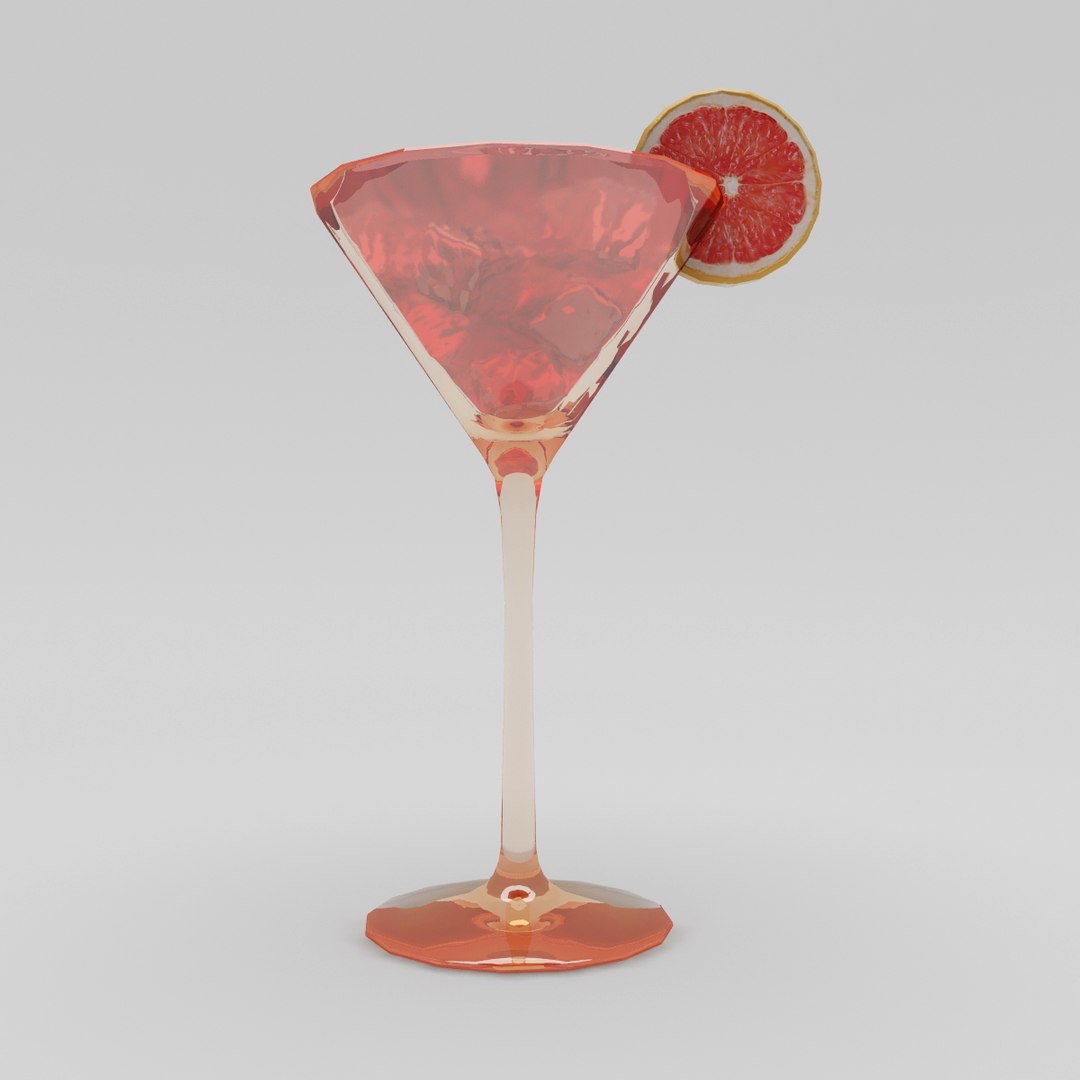 3d Martini Orange Model