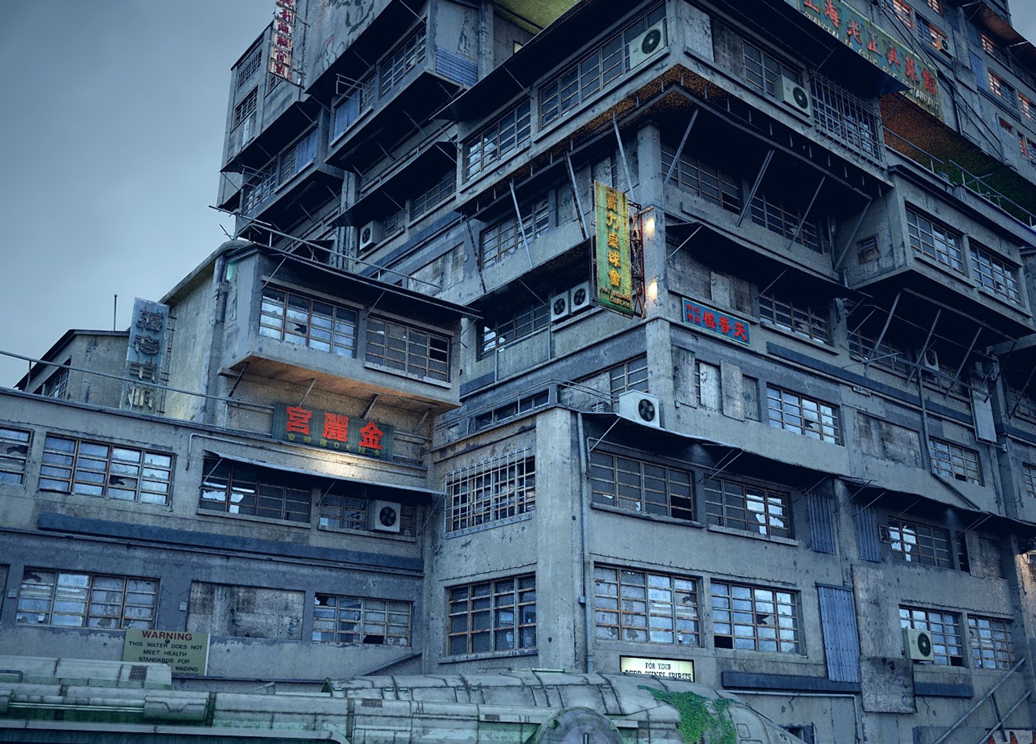 Dystopia building model - TurboSquid 1325542