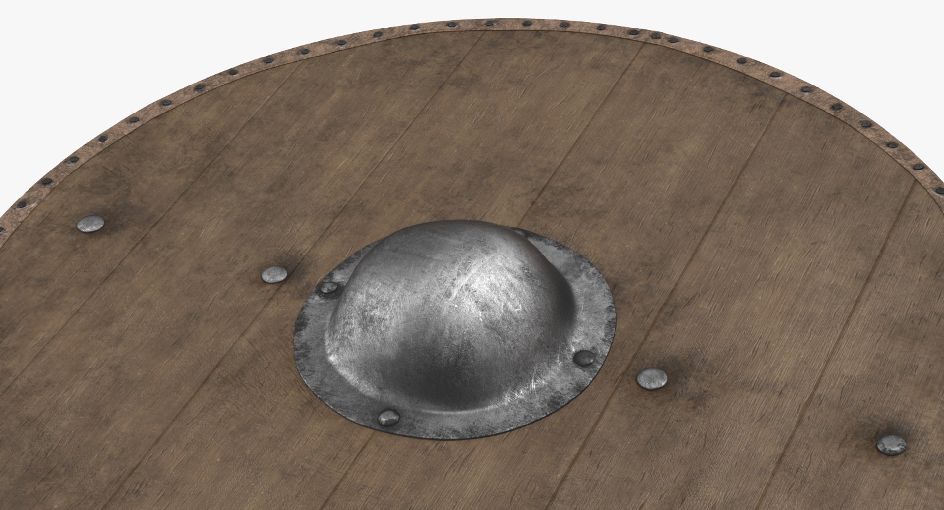 3d Model Medieval Wooden Shield