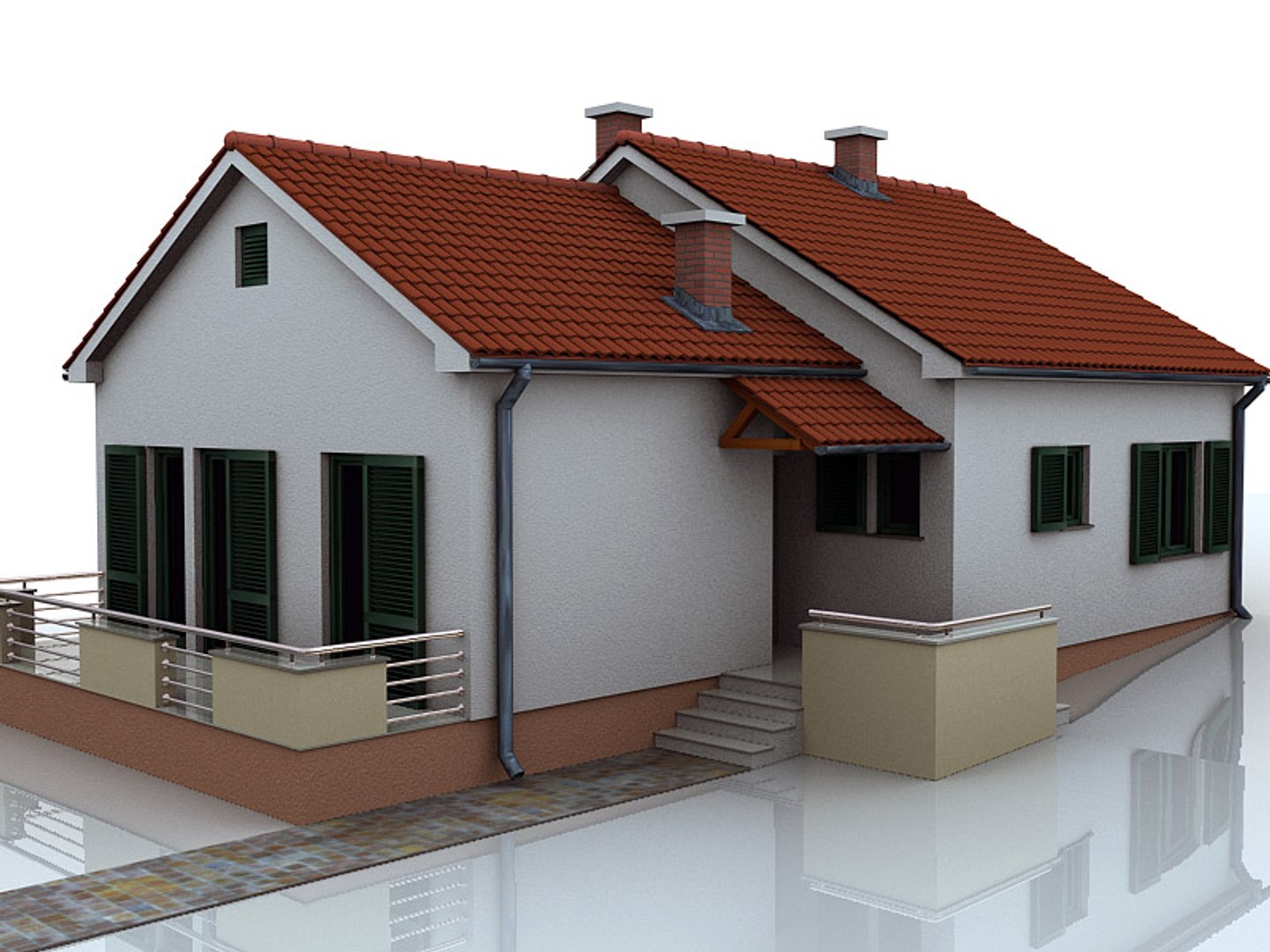 3d house modeled model