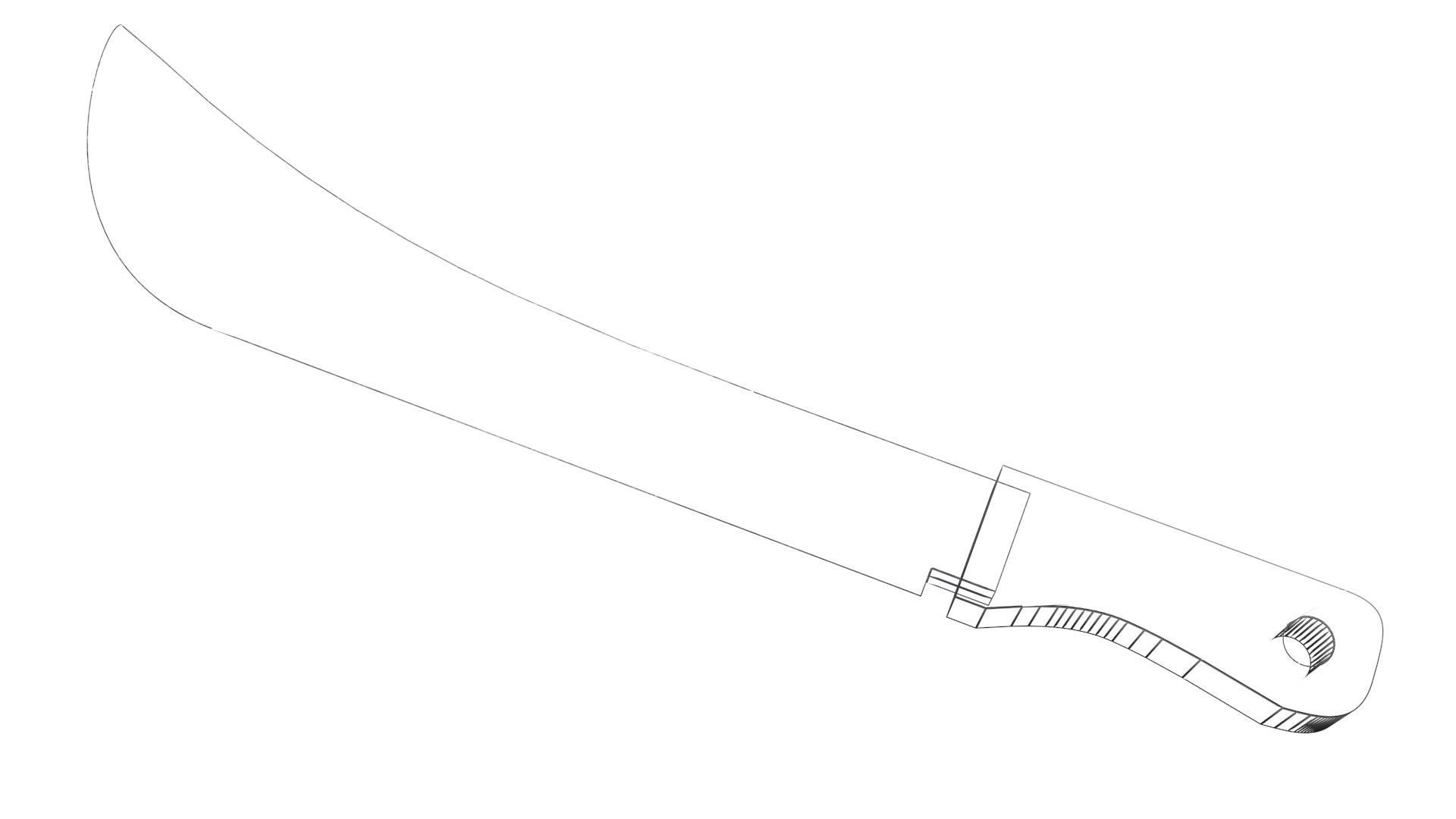 Machete - panga model - TurboSquid 1465911