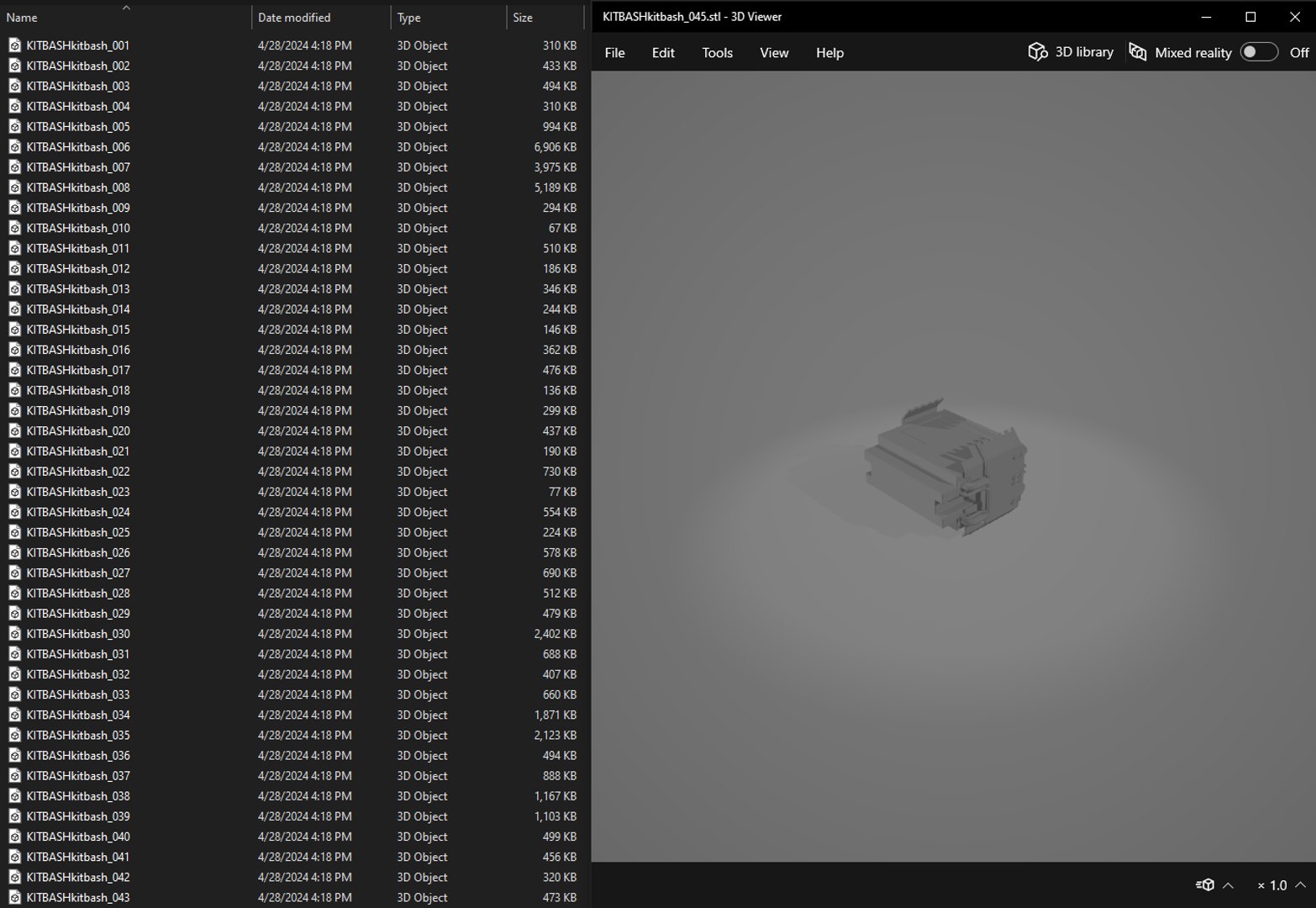 3D 3D SCIFI SPACECRAFT KITBASH - PACK - ASSET - PROP - GREEBLE Model ...