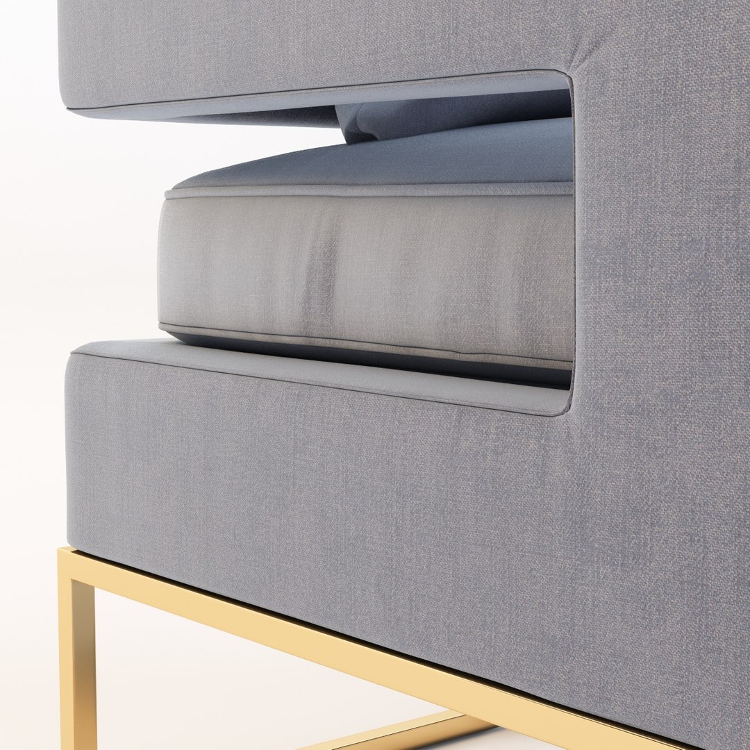 3d Bevin Velvet Accent Model