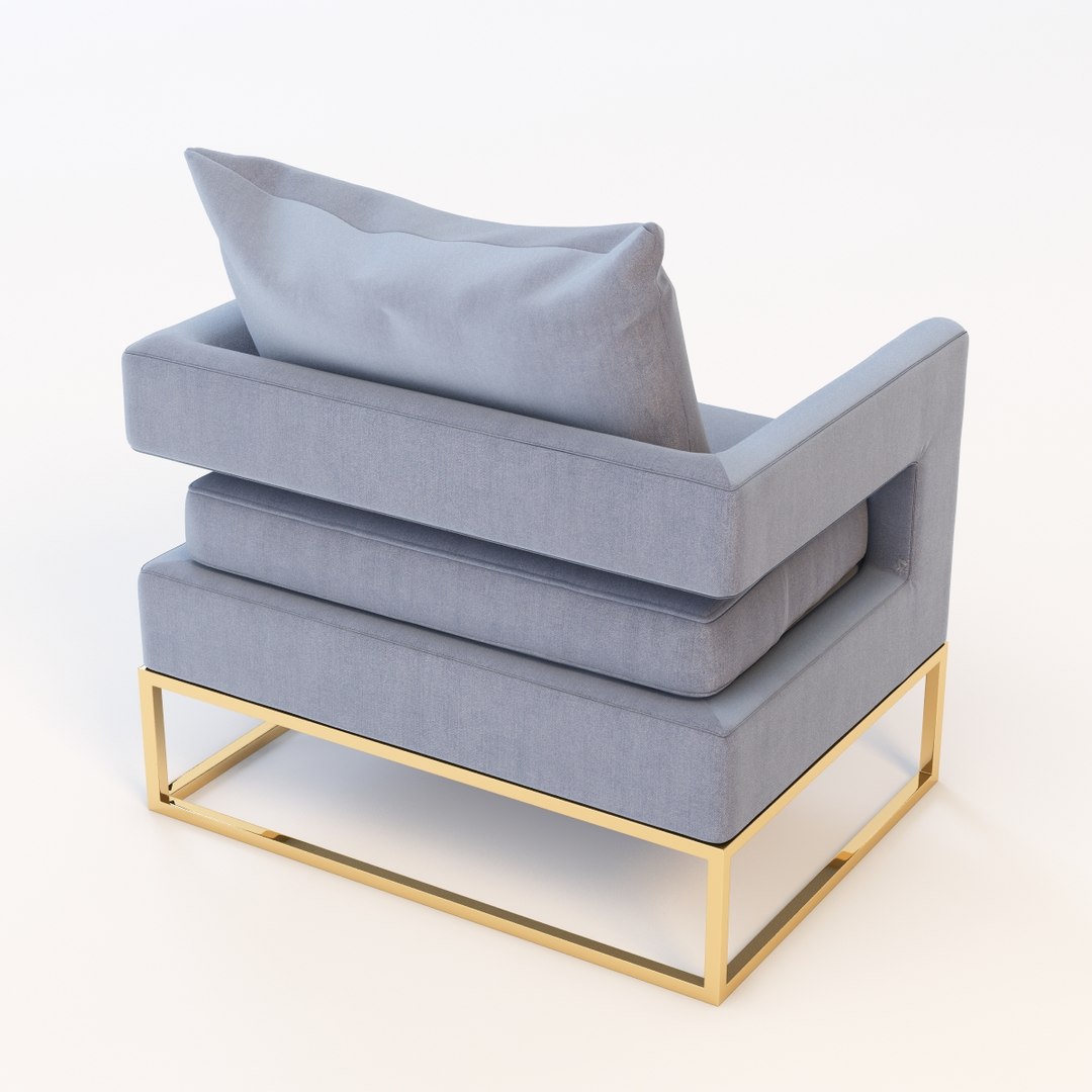 3d Bevin Velvet Accent Model