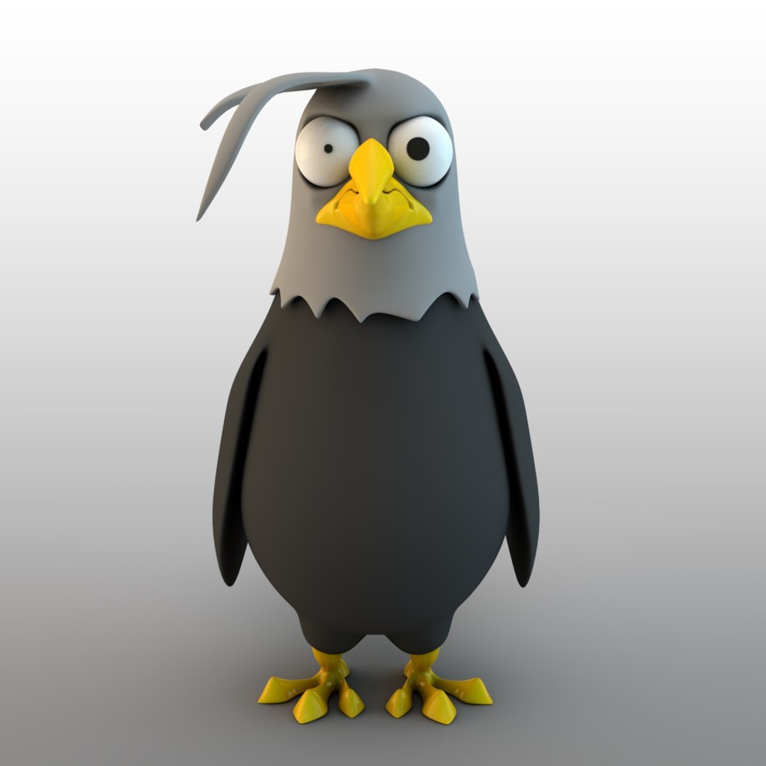 Cartoon Bird 3d Model