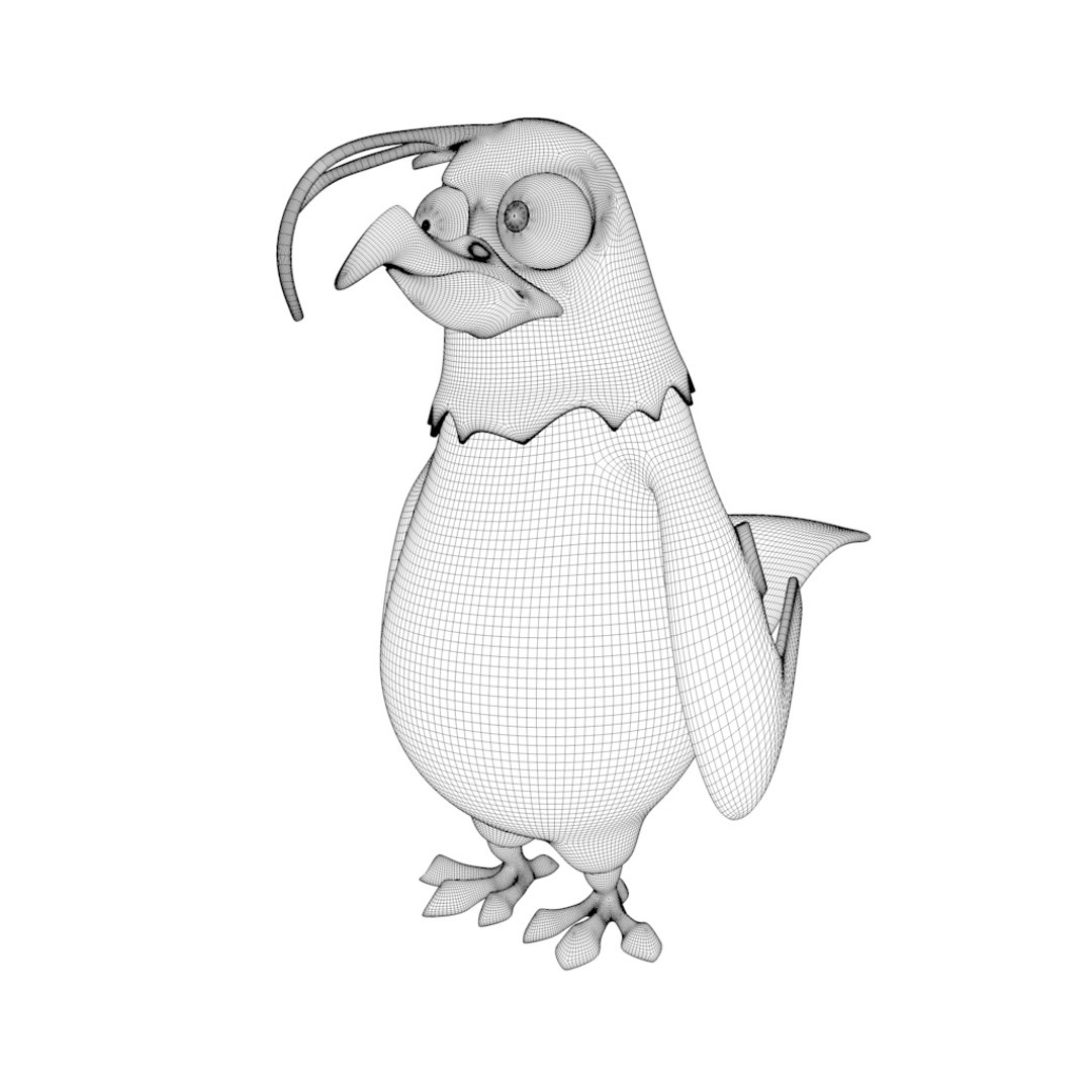 Cartoon Bird 3d Model