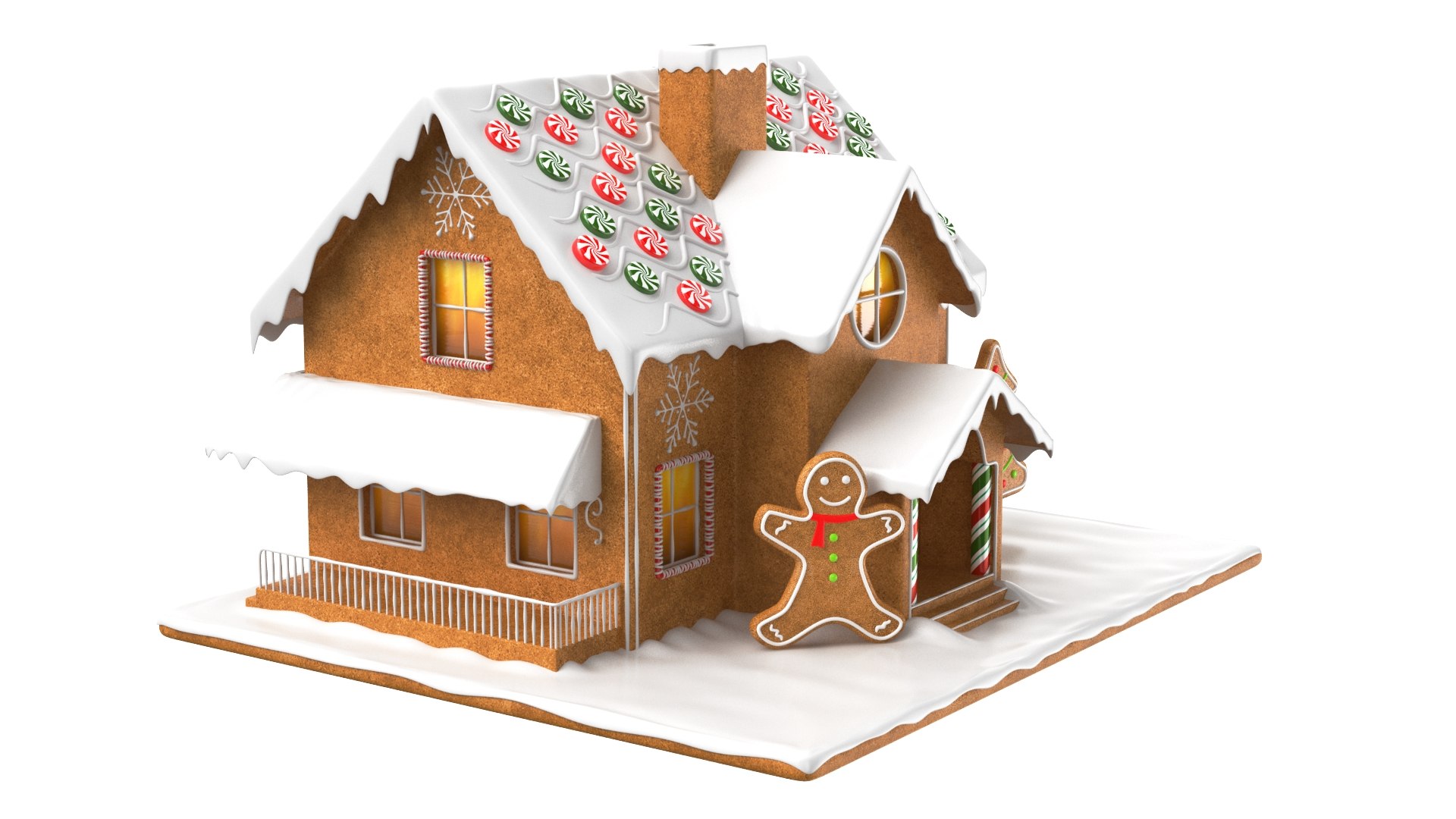 Detailed Gingerbread House Model - TurboSquid 2159975