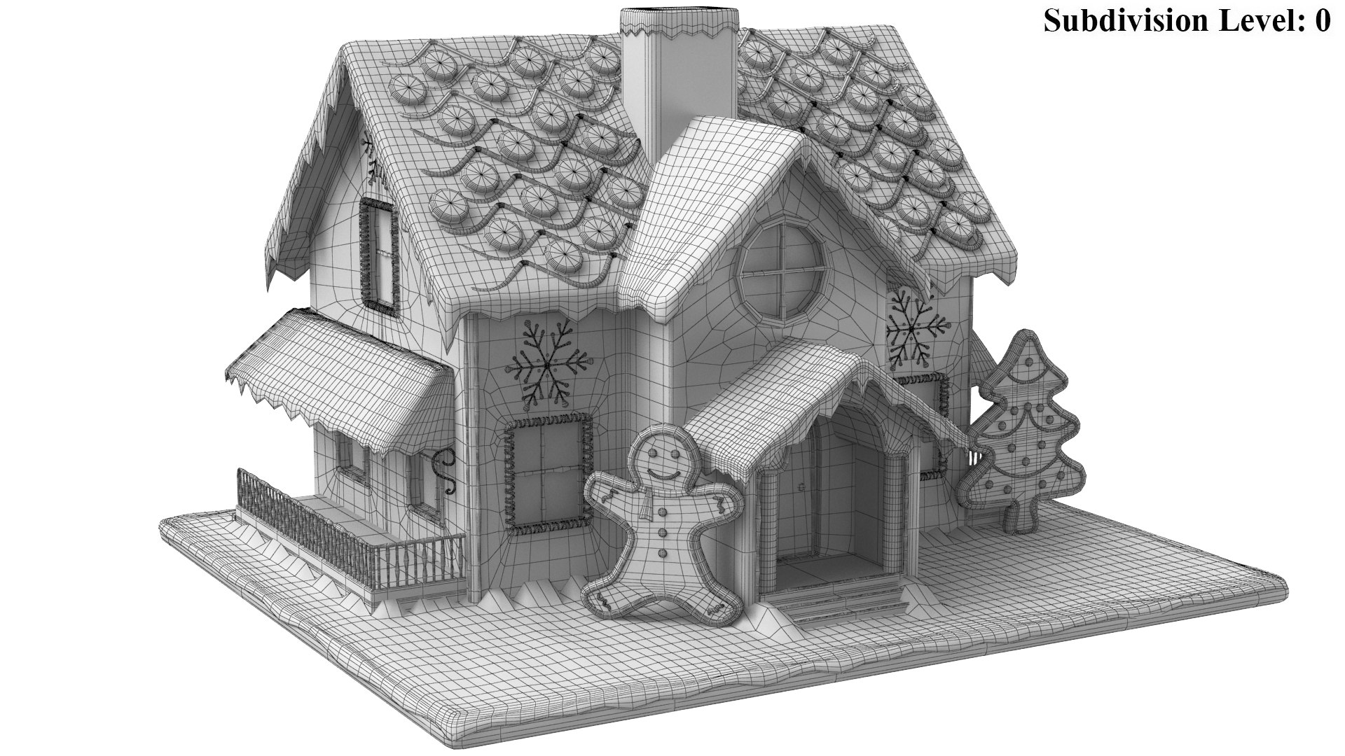 Detailed Gingerbread House Model - TurboSquid 2159975