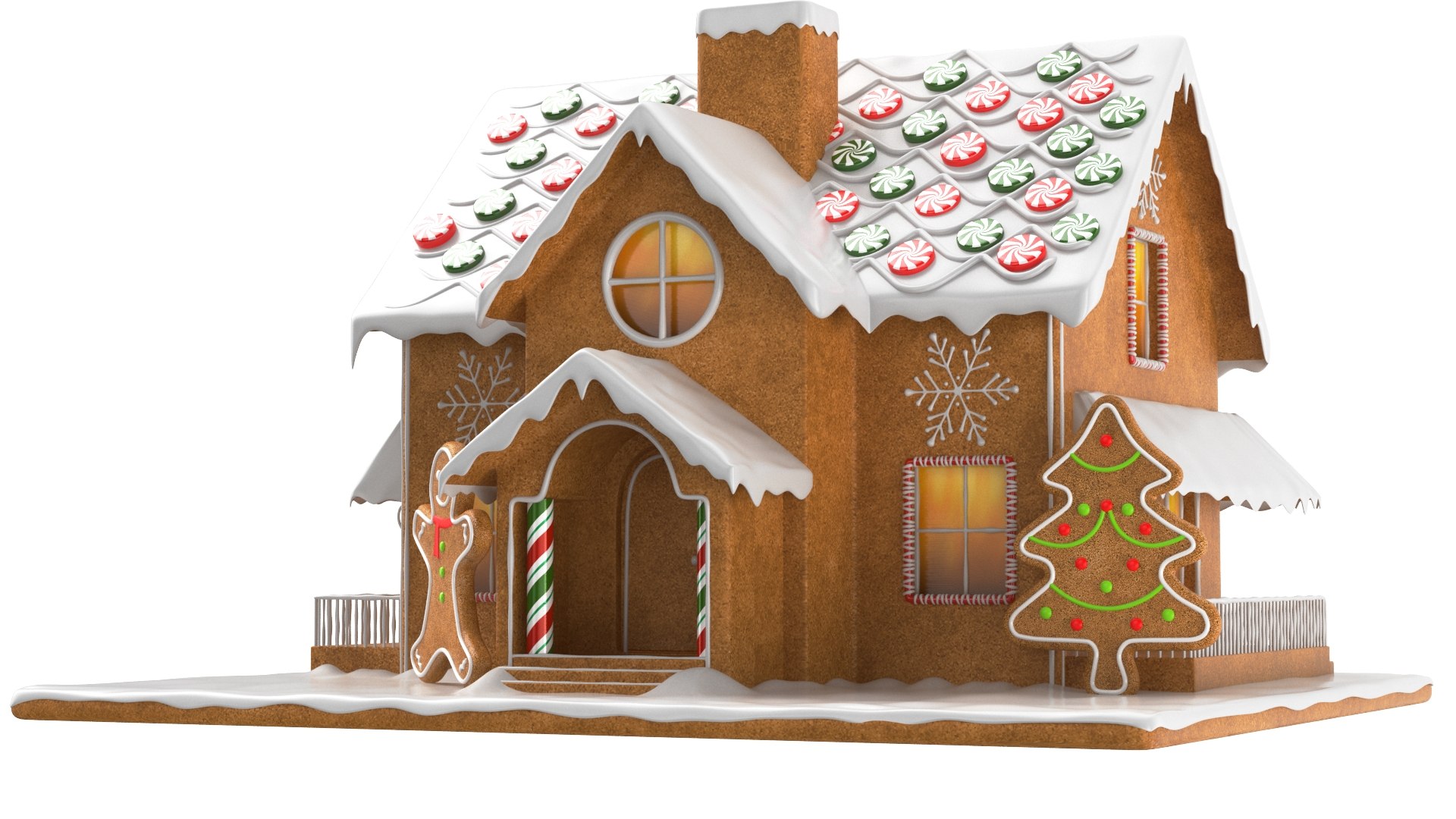 Detailed Gingerbread House Model - TurboSquid 2159975