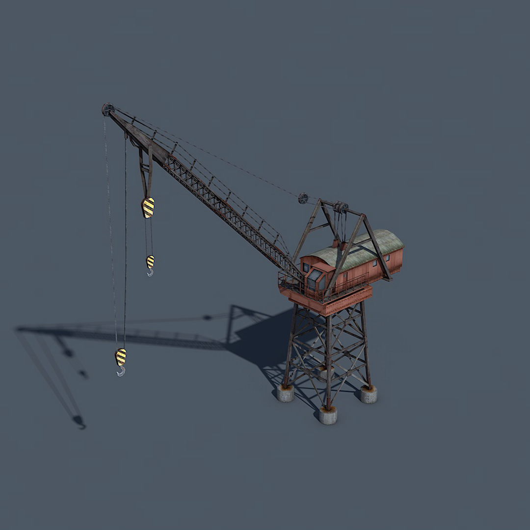 Dock Crane 3d Model
