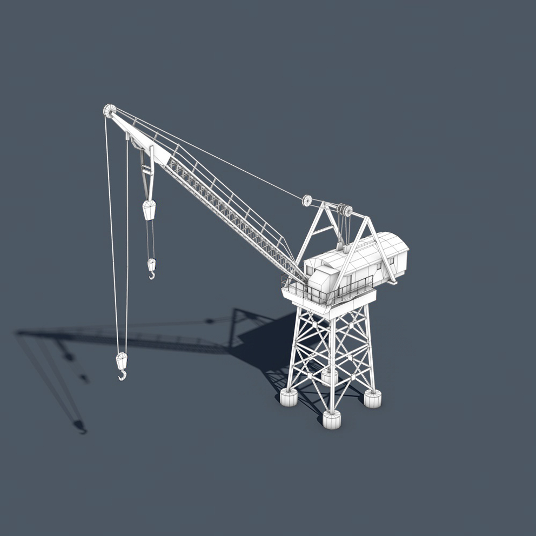 Dock Crane 3d Model