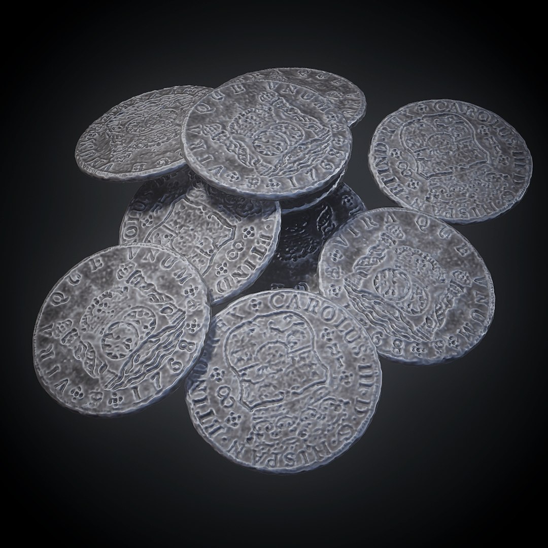 PESO Spanish Money XVII-XVIII 3D model - TurboSquid 1857561