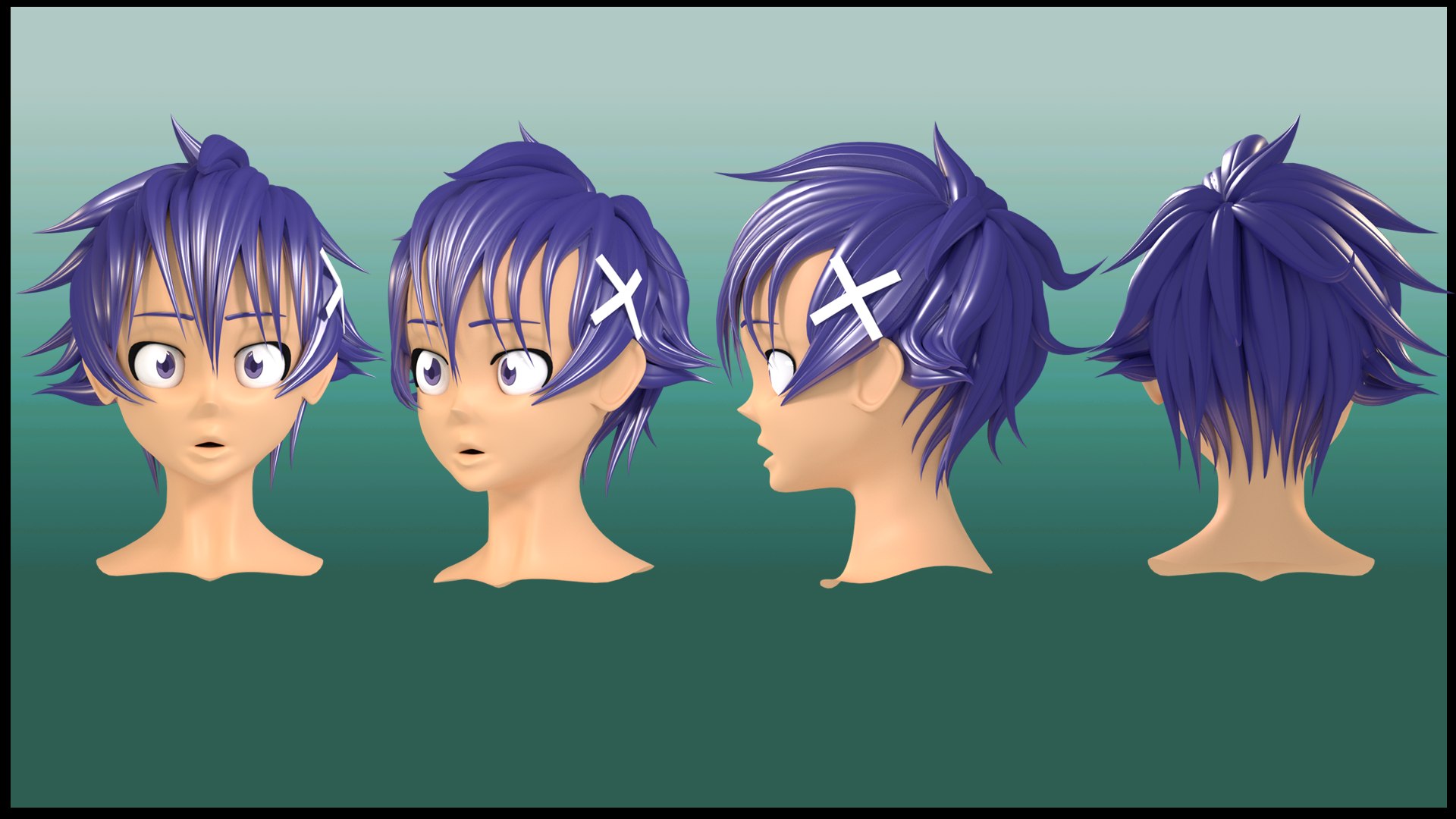 Raku ichijou hair style 3D model - TurboSquid 1296506
