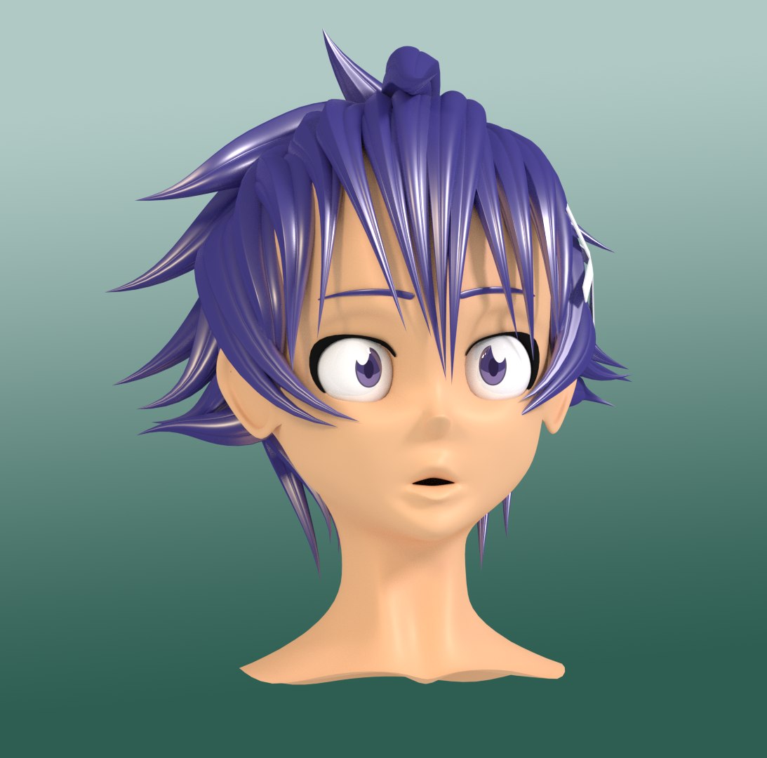 Raku ichijou hair style 3D model - TurboSquid 1296506