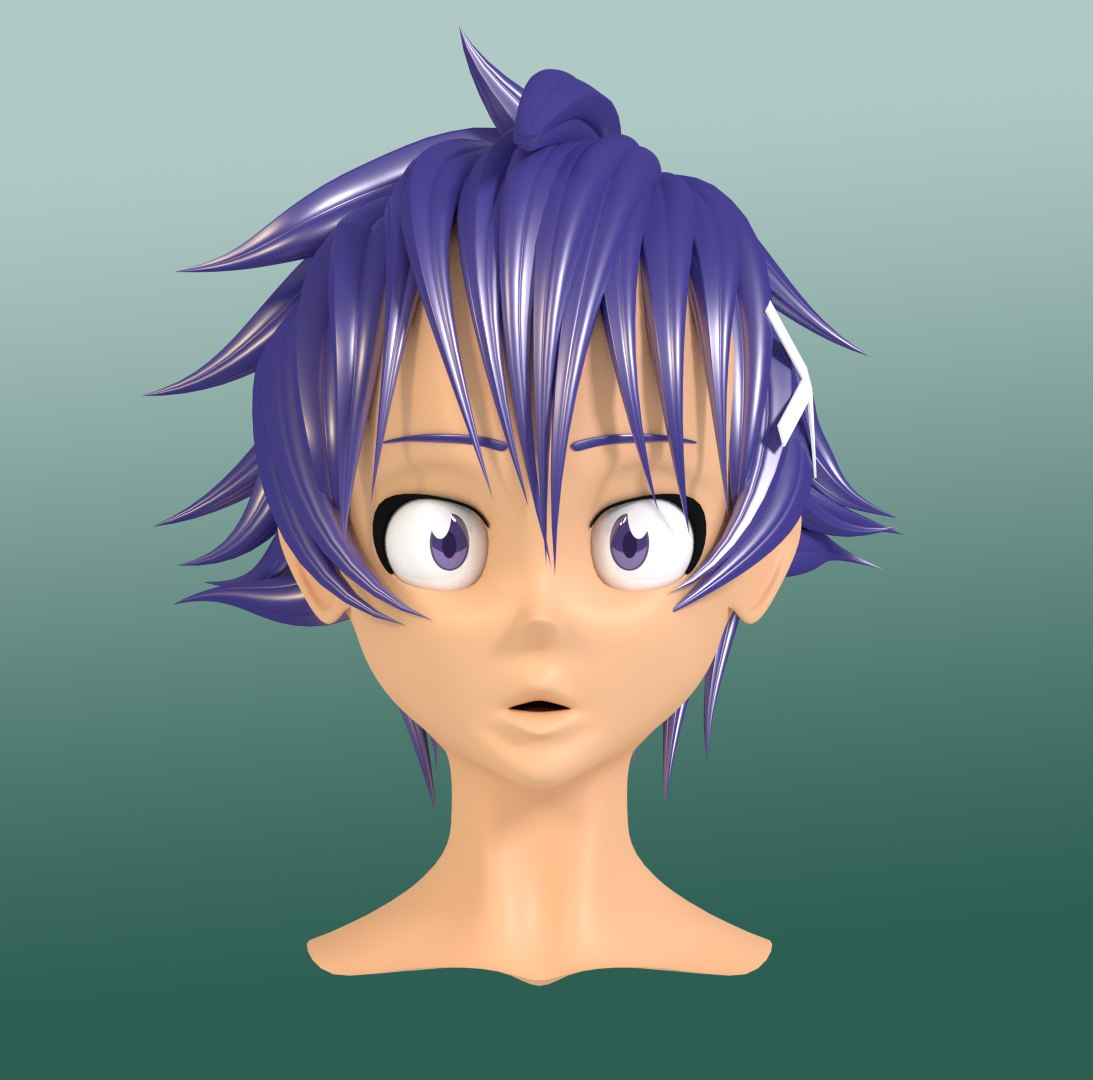 Raku ichijou hair style 3D model - TurboSquid 1296506