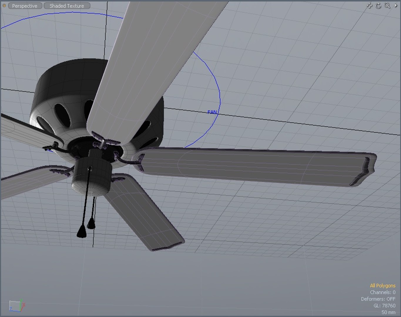 3d Ceiling Fan Model