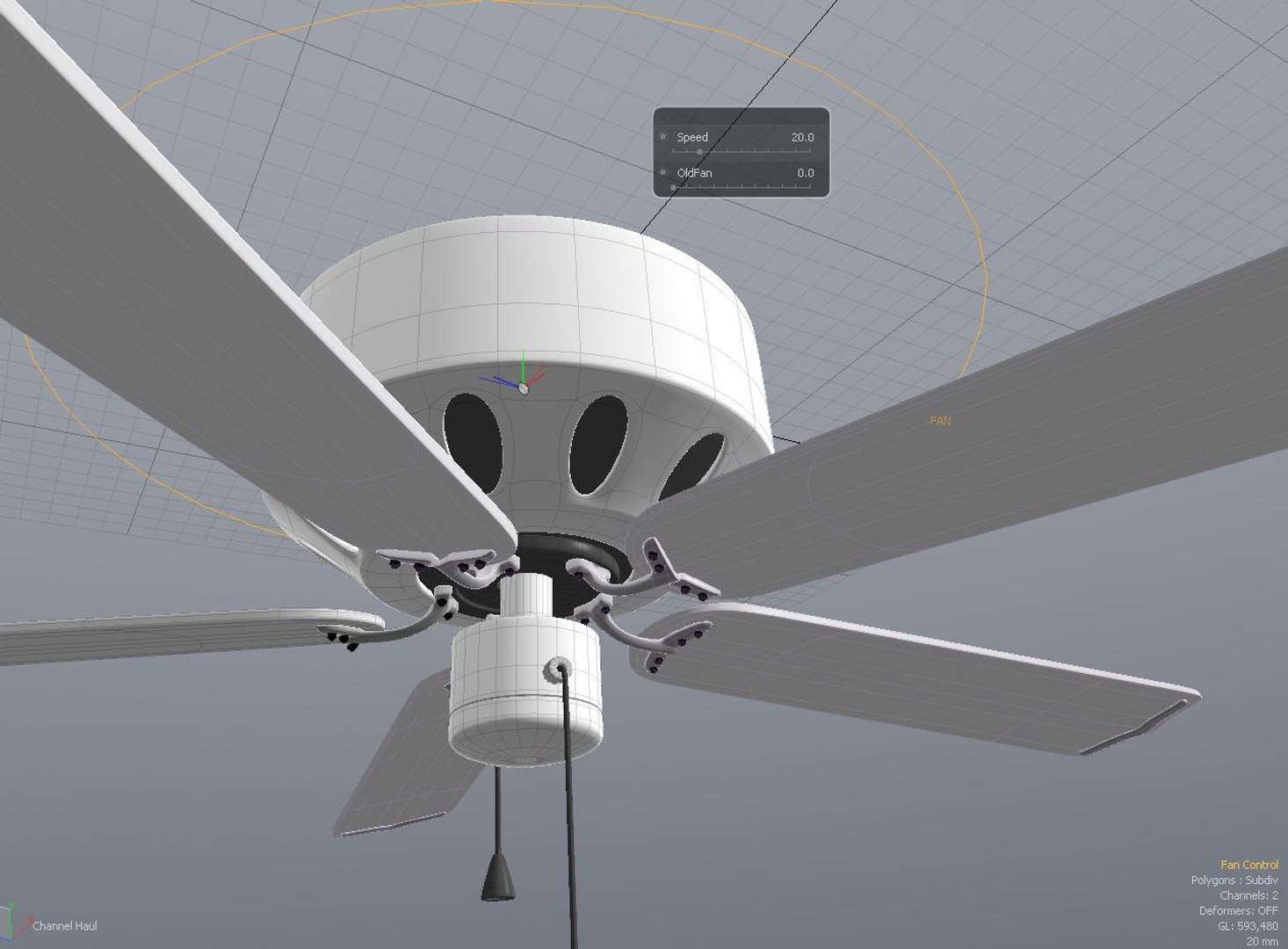 3d Ceiling Fan Model