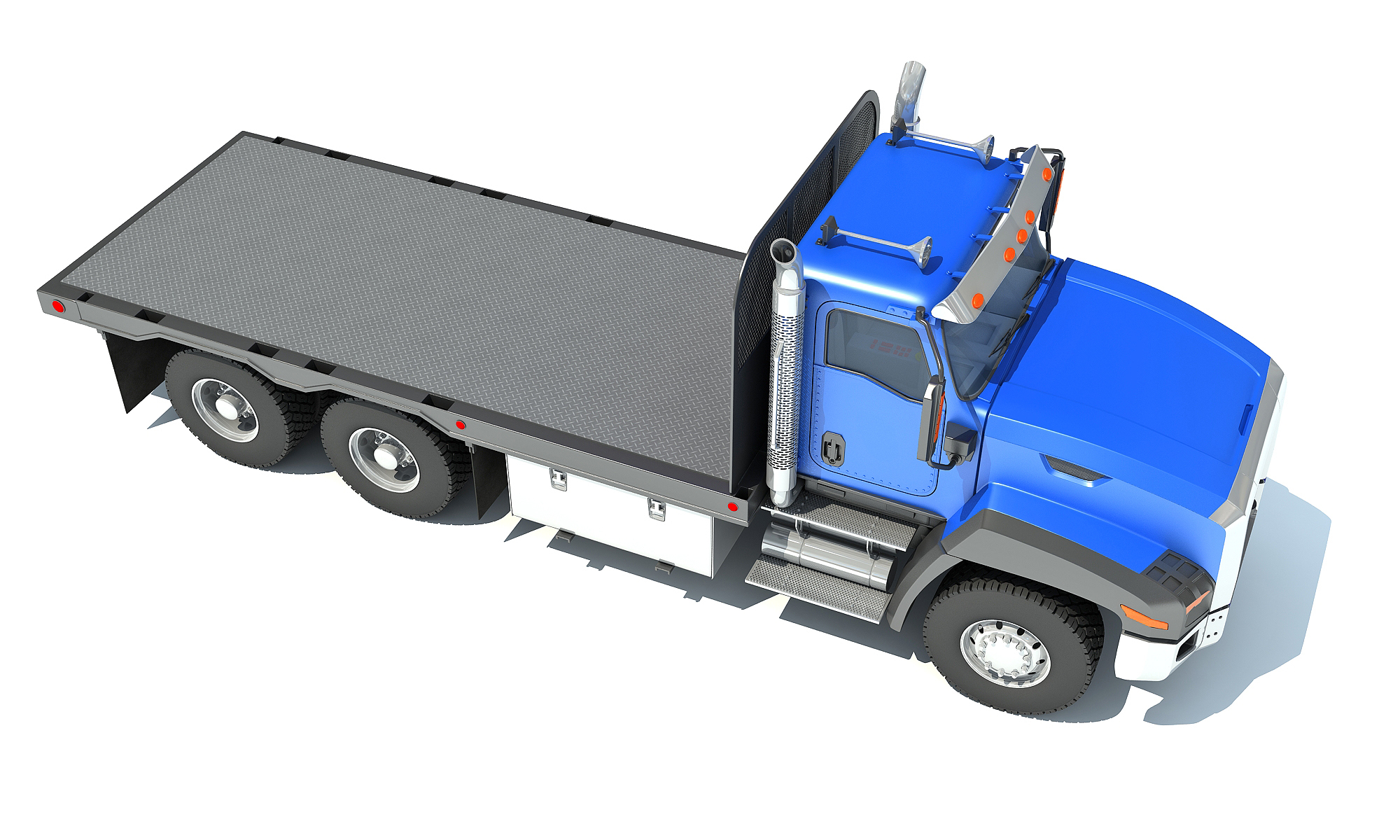 Flatbed truck 3D model - TurboSquid 1332435
