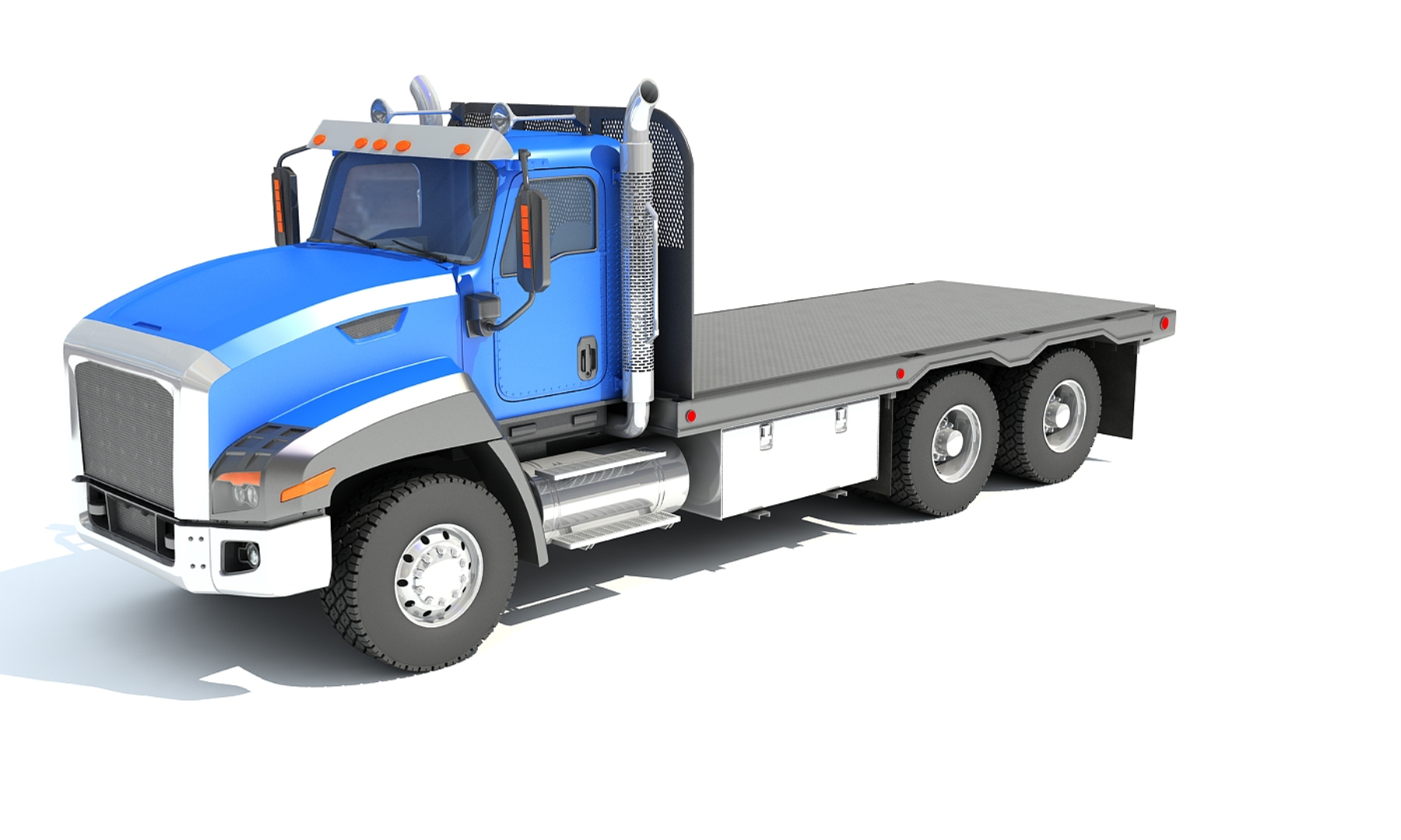 Flatbed Truck 3D Model - TurboSquid 1332435