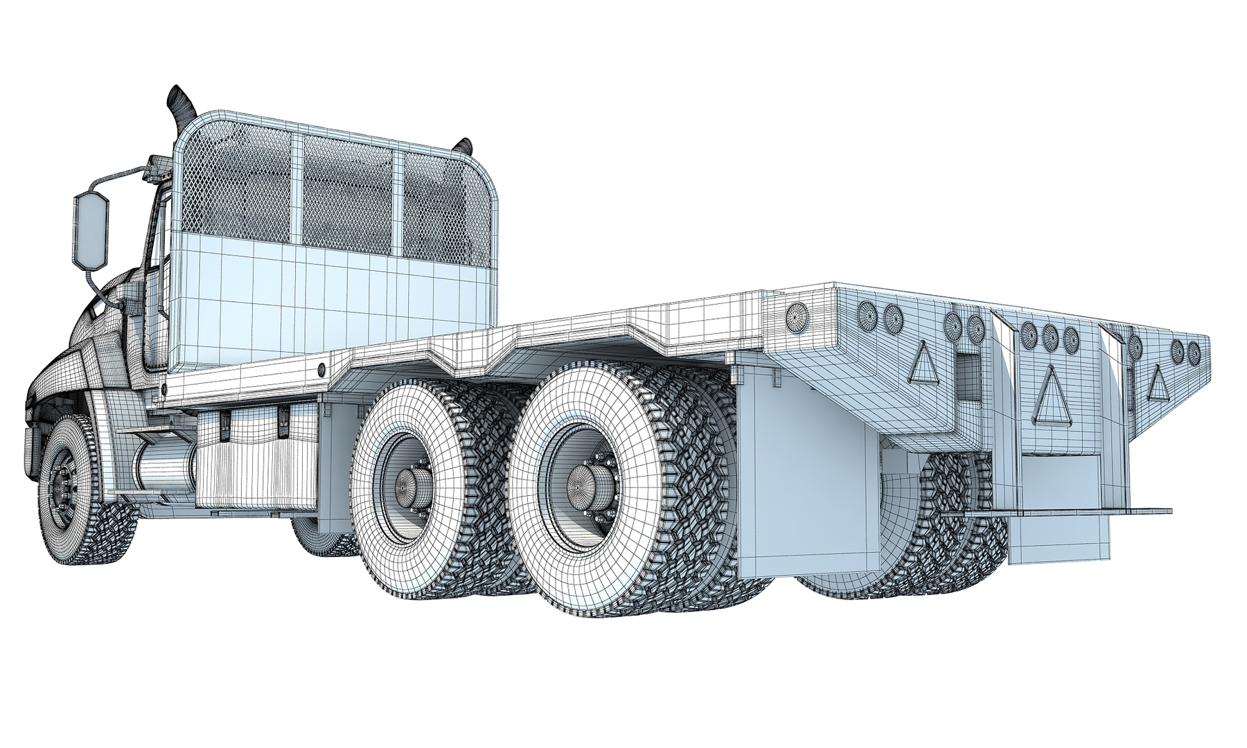Flatbed truck 3D model - TurboSquid 1332435