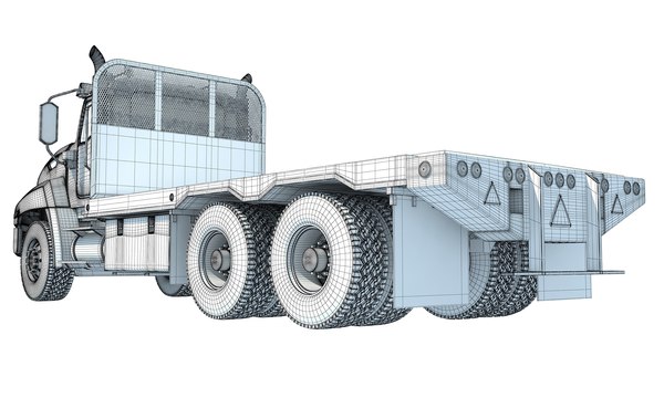 Flatbed truck 3D model - TurboSquid 1332435