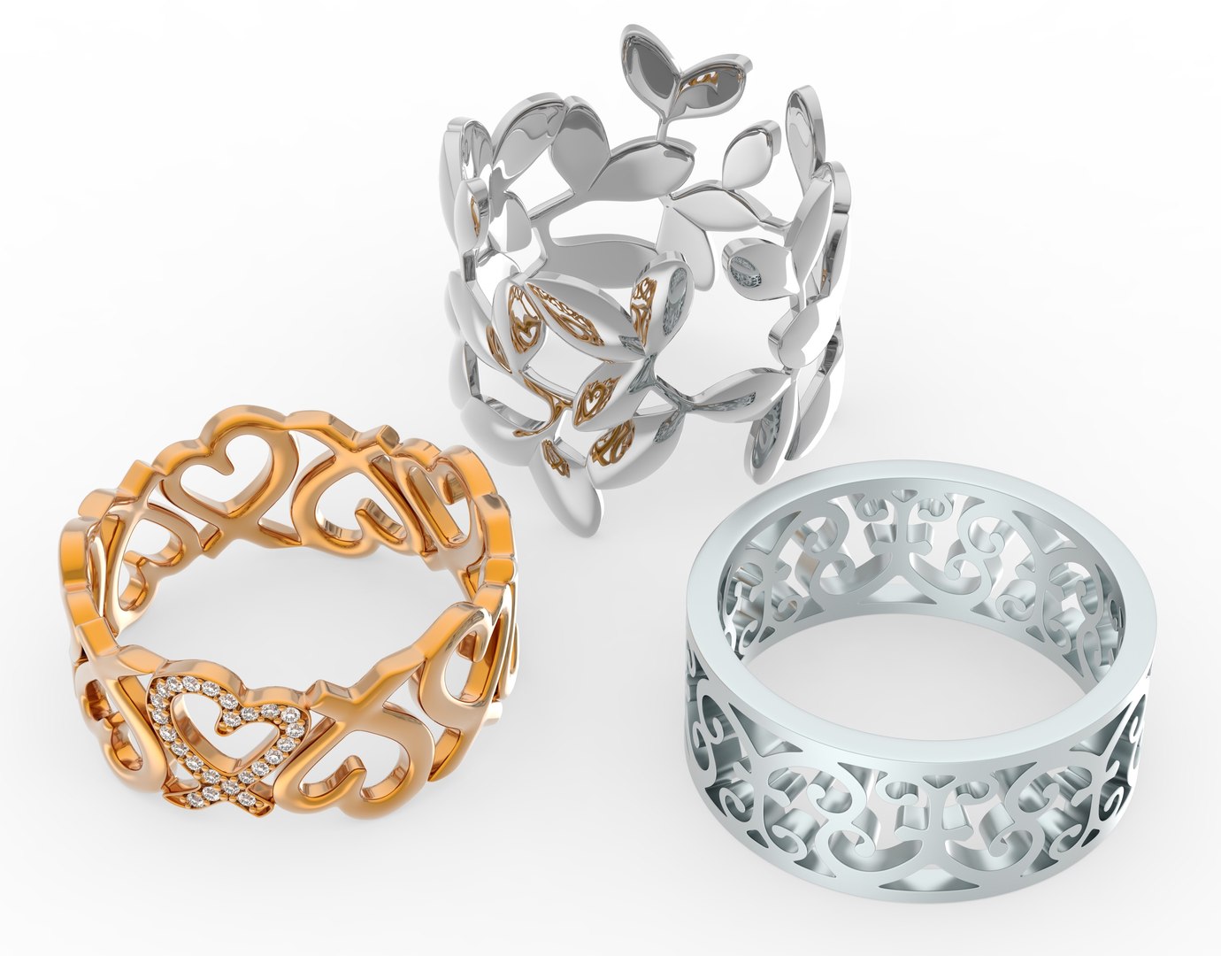 3 Rings Model - TurboSquid 1197158