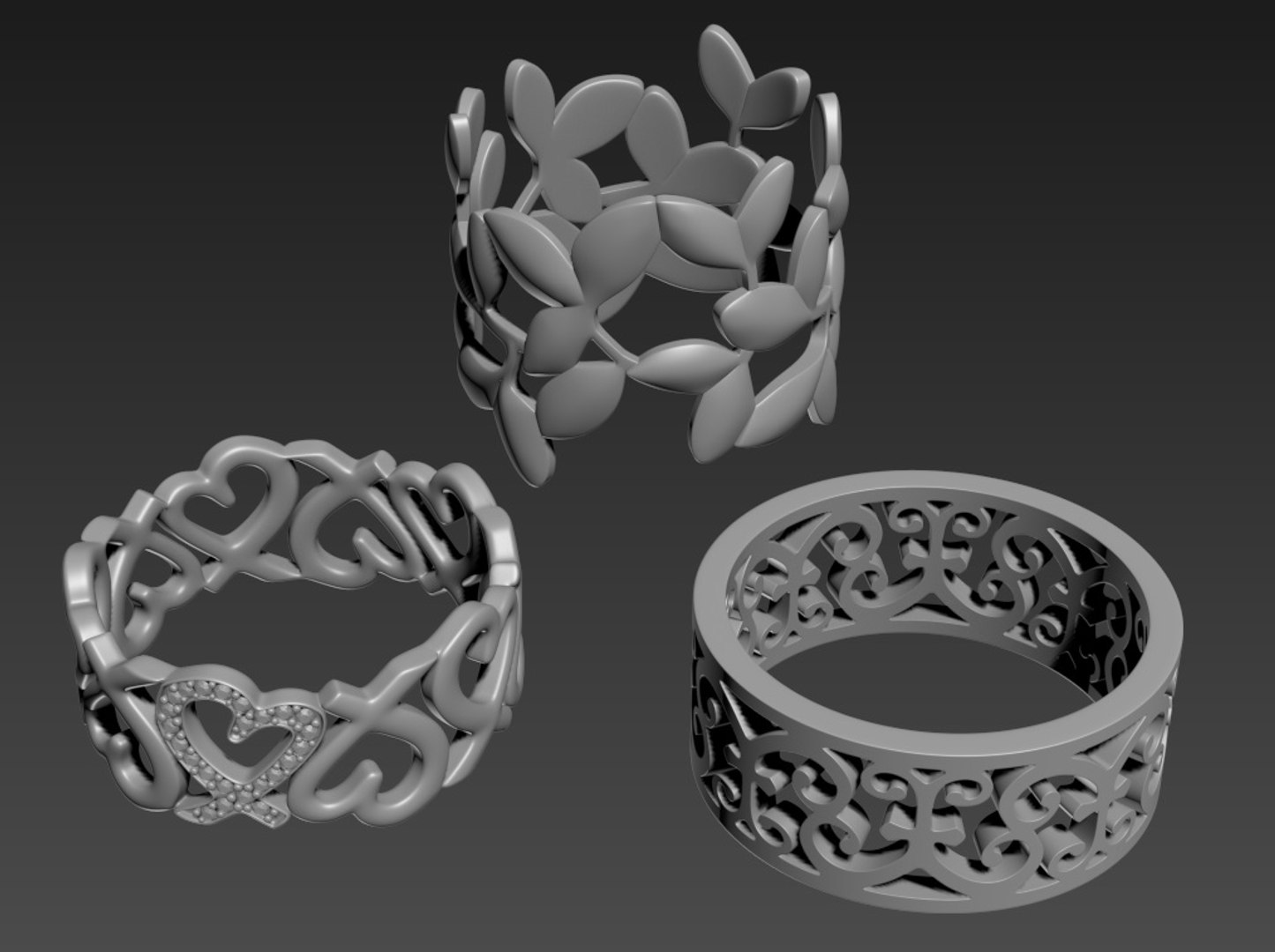 3 Rings Model - TurboSquid 1197158