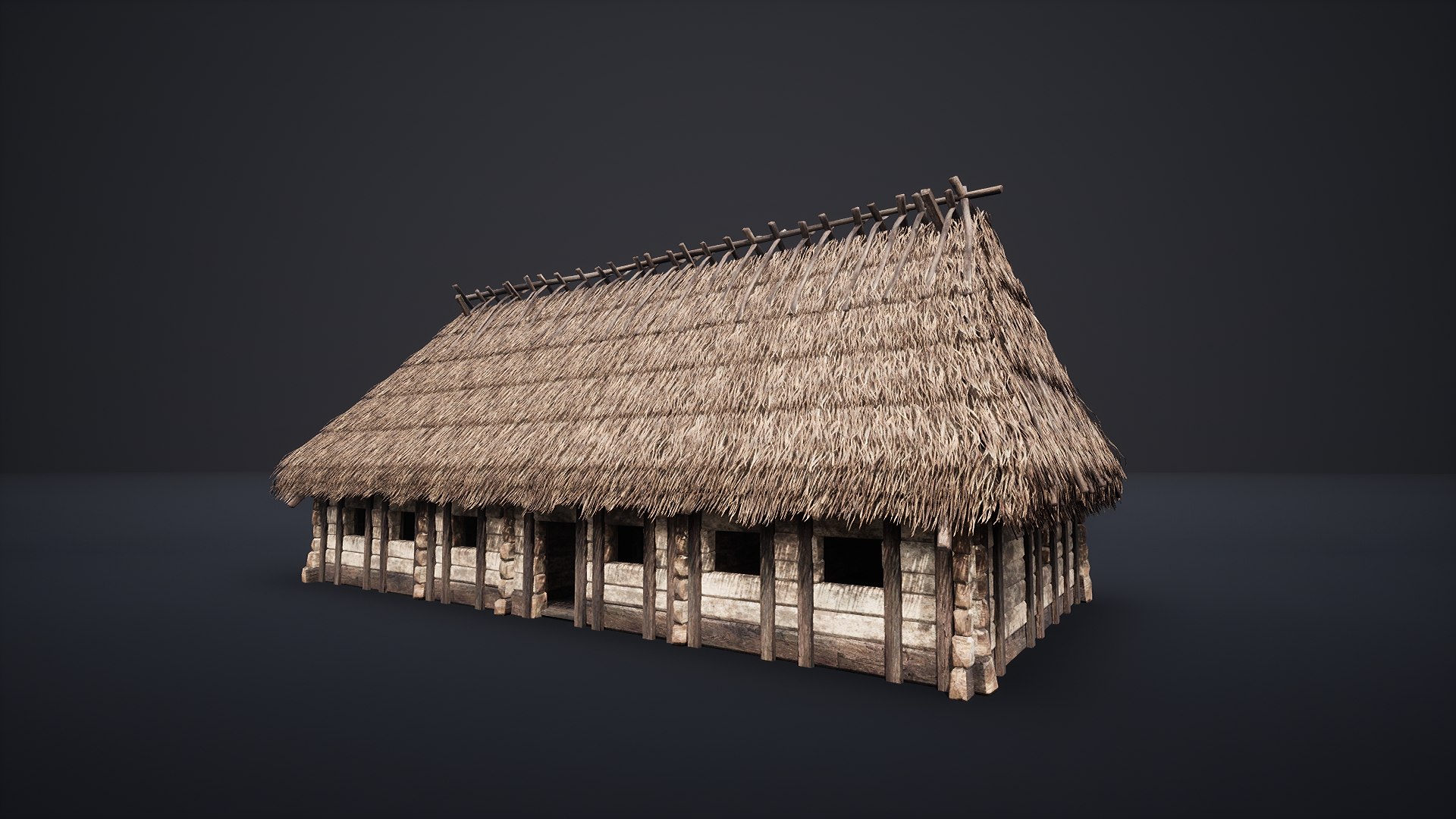 3D AAA MEDIEVAL SLAVIC HOUSE COTTAGE CABIN HUT GENERIC VILLAGE FARM ...