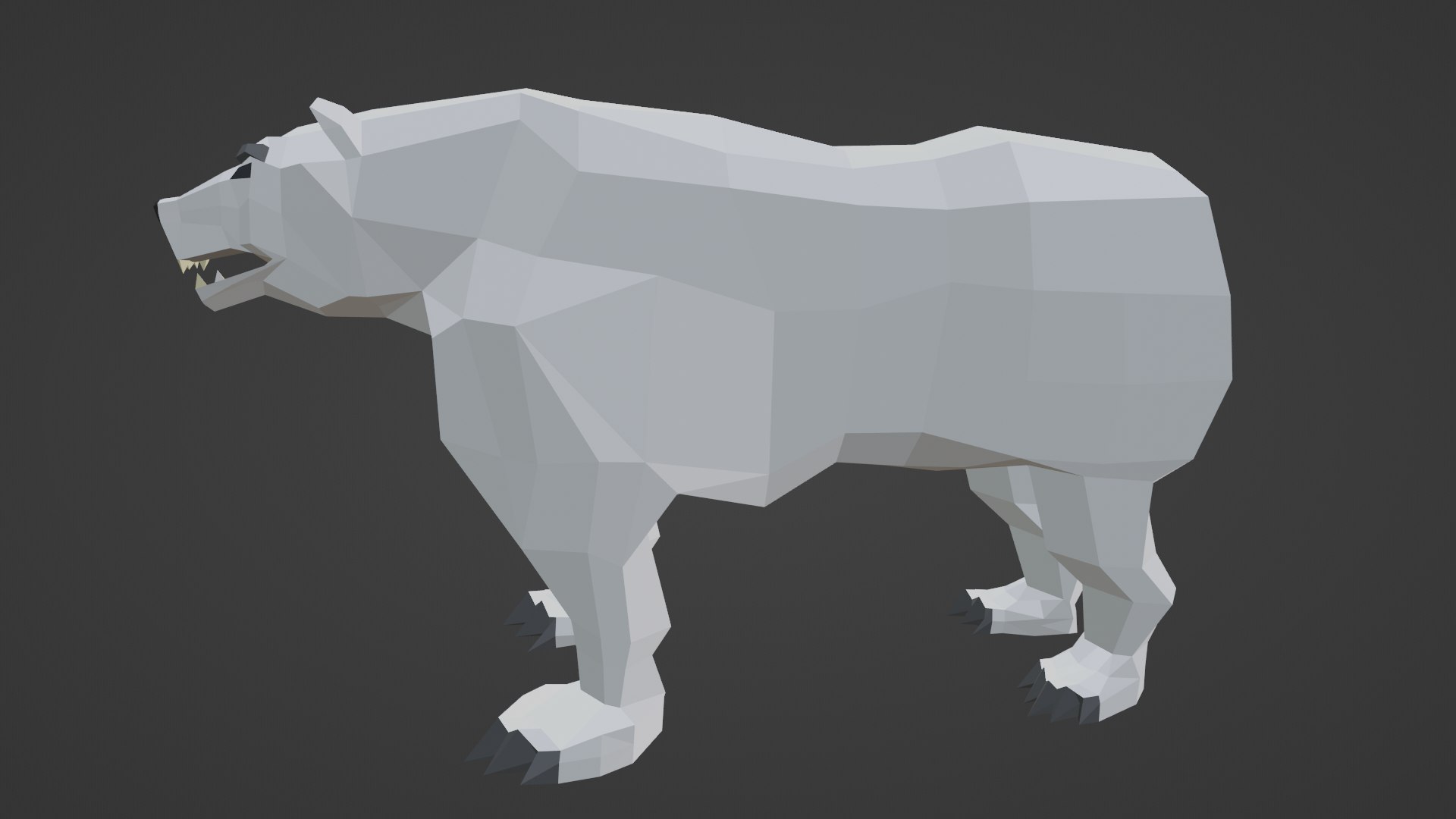 3D LOW POLY Bear White 3D model - TurboSquid 2131992