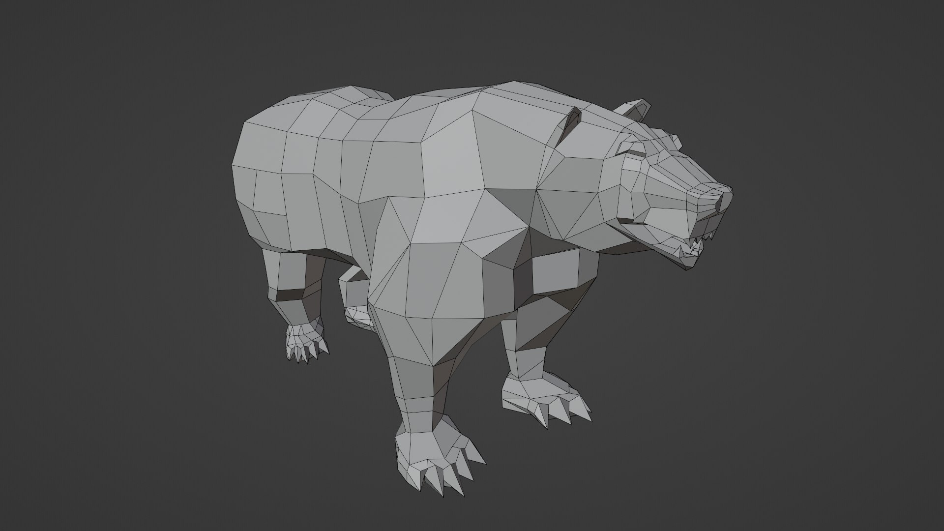 3D LOW POLY Bear White 3D model - TurboSquid 2131992