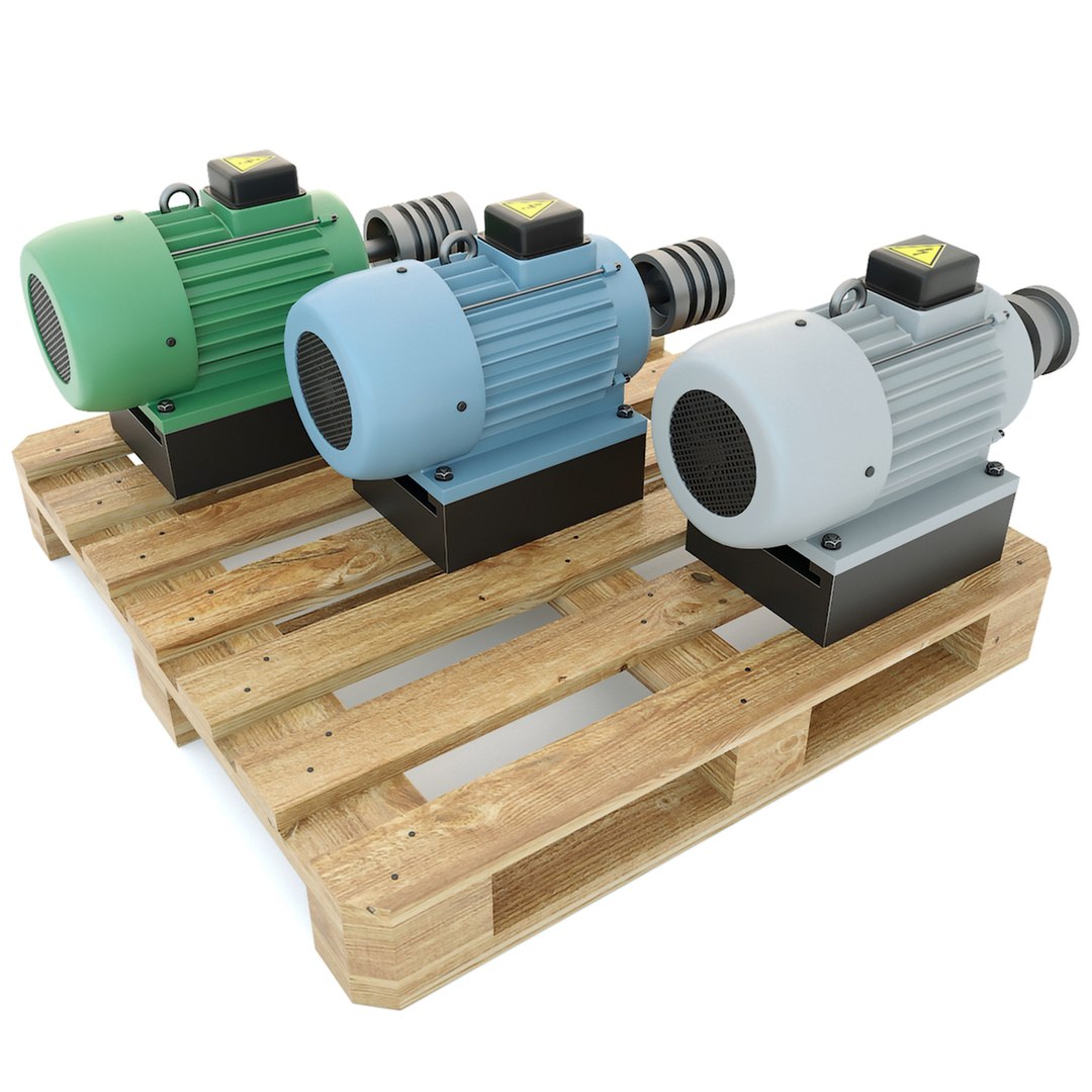 Electric Motor - Wooden Pallet 3D Model - TurboSquid 1807785