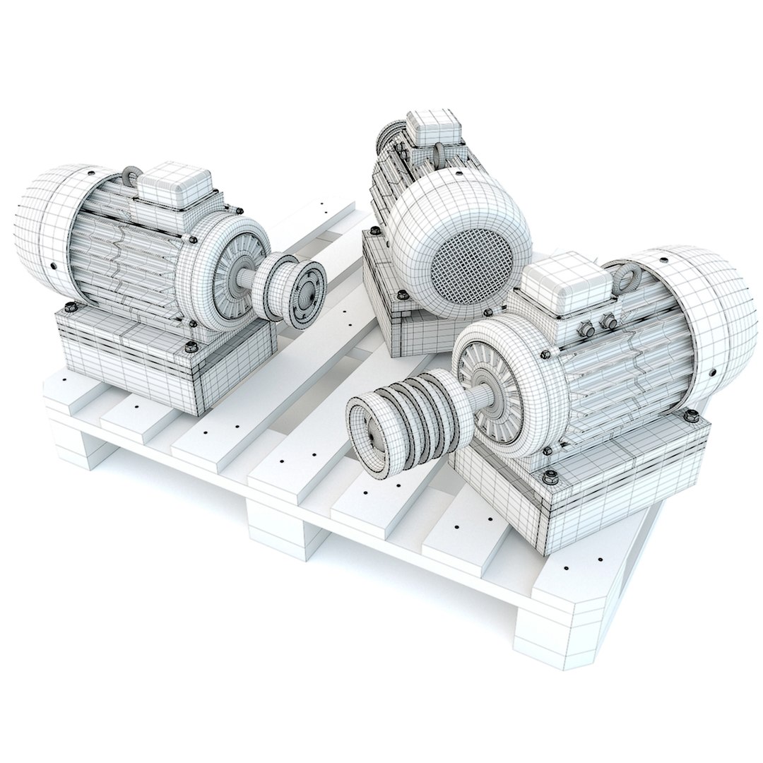 Electric Motor - Wooden Pallet 3D Model - TurboSquid 1807785