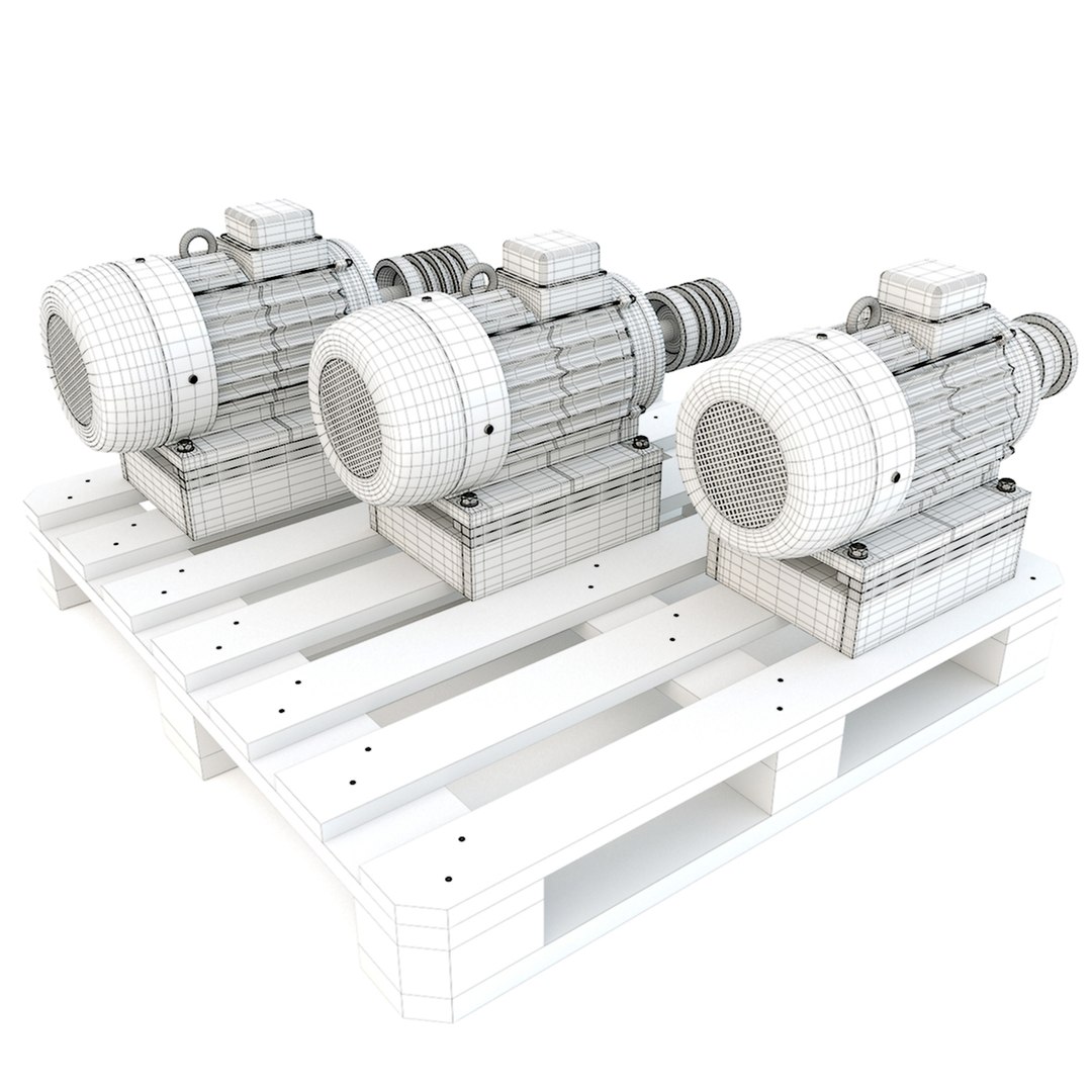 Electric Motor - Wooden Pallet 3D Model - TurboSquid 1807785