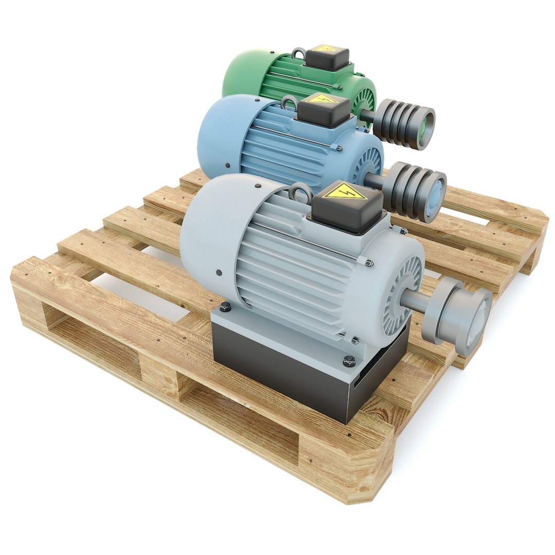 Electric Motor - Wooden Pallet 3D Model - TurboSquid 1807785