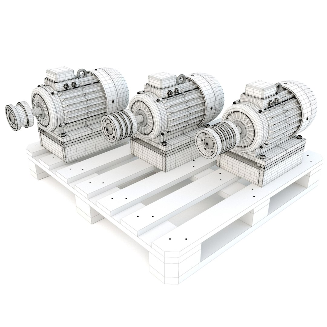 Electric Motor - Wooden Pallet 3D Model - TurboSquid 1807785