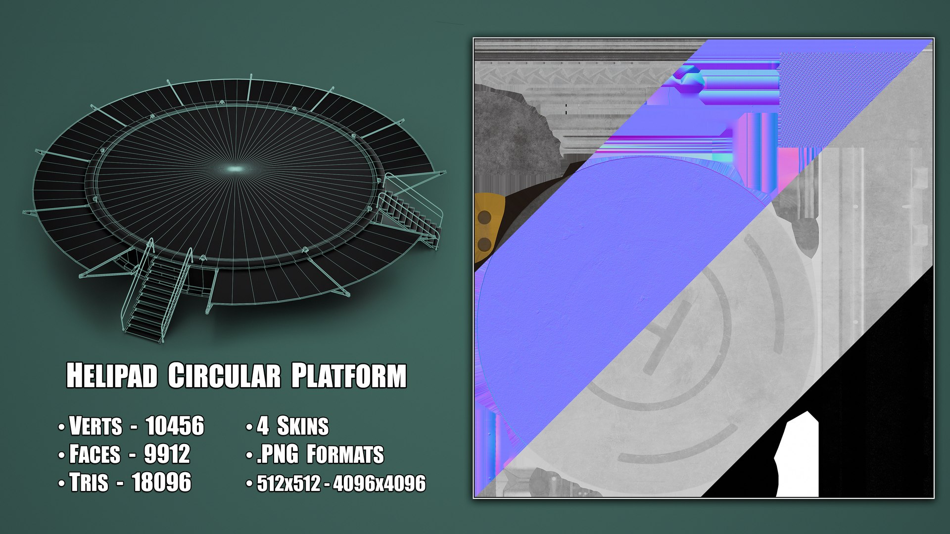 3D Helipad Circular Platform - TurboSquid 2212933