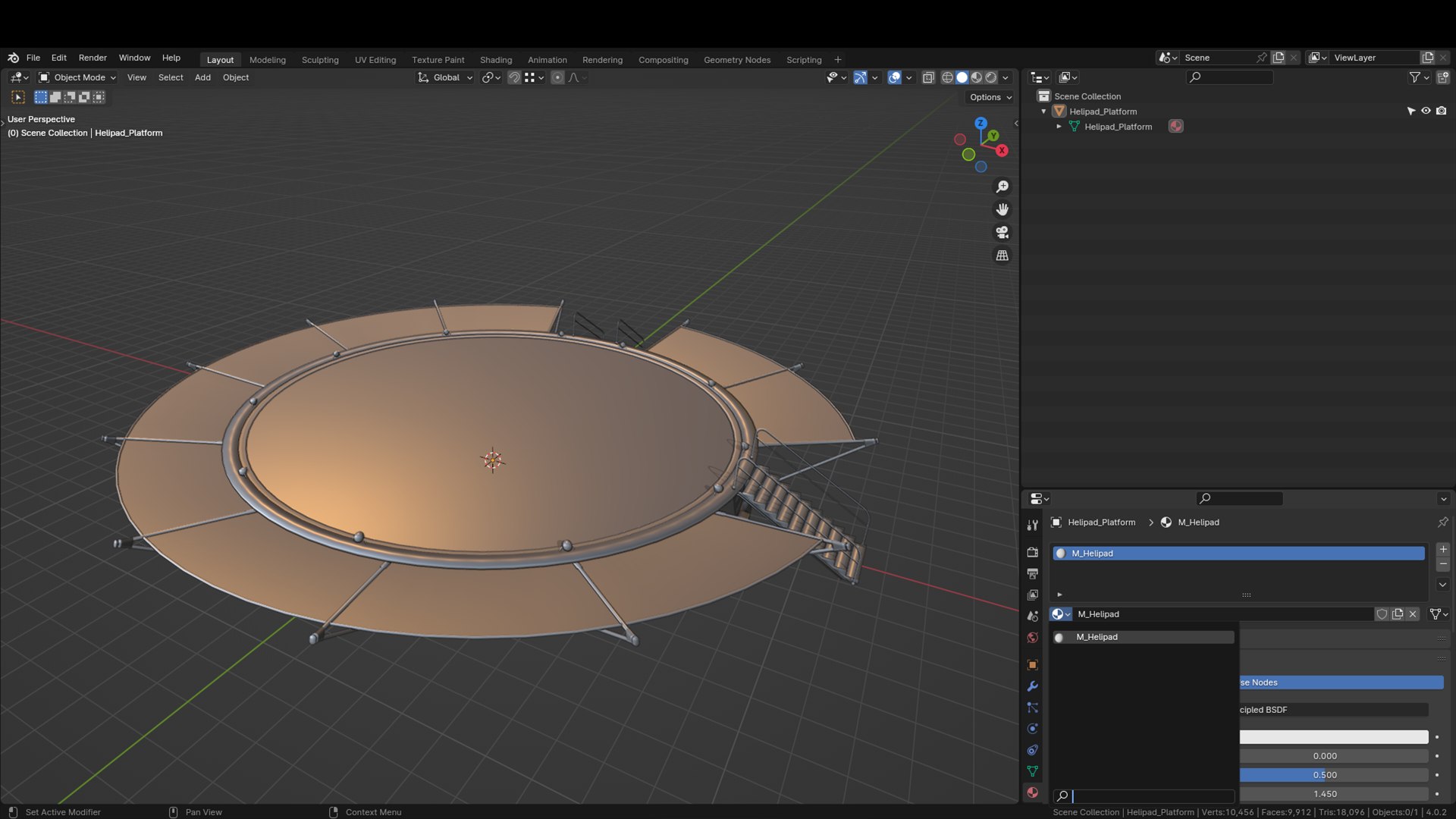 3D Helipad Circular Platform - TurboSquid 2212933