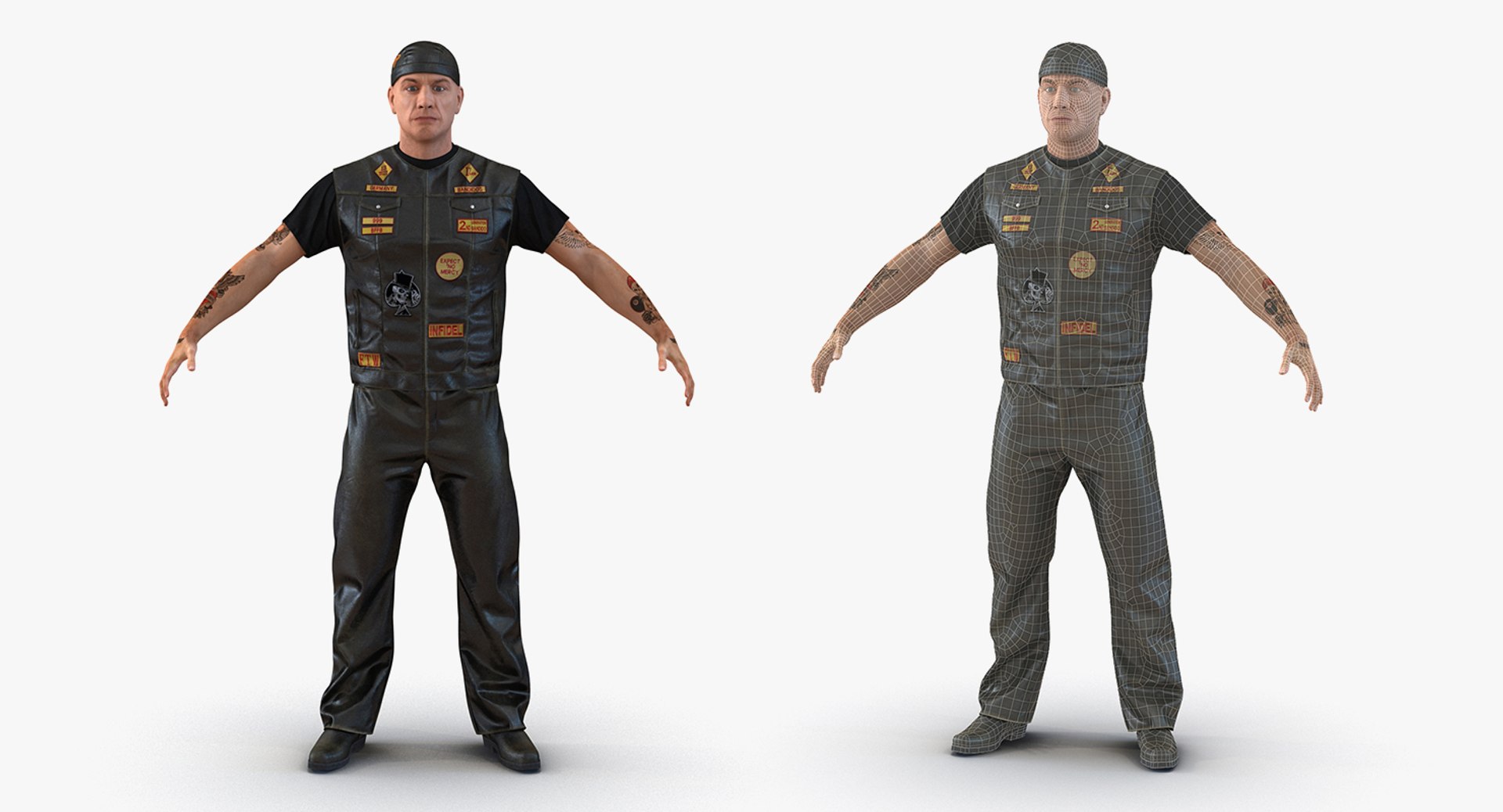 Biker motorcycle rider rigged man 3D - TurboSquid 1516304