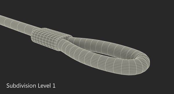 Steel wire rope 3m 3D model - TurboSquid 1283448