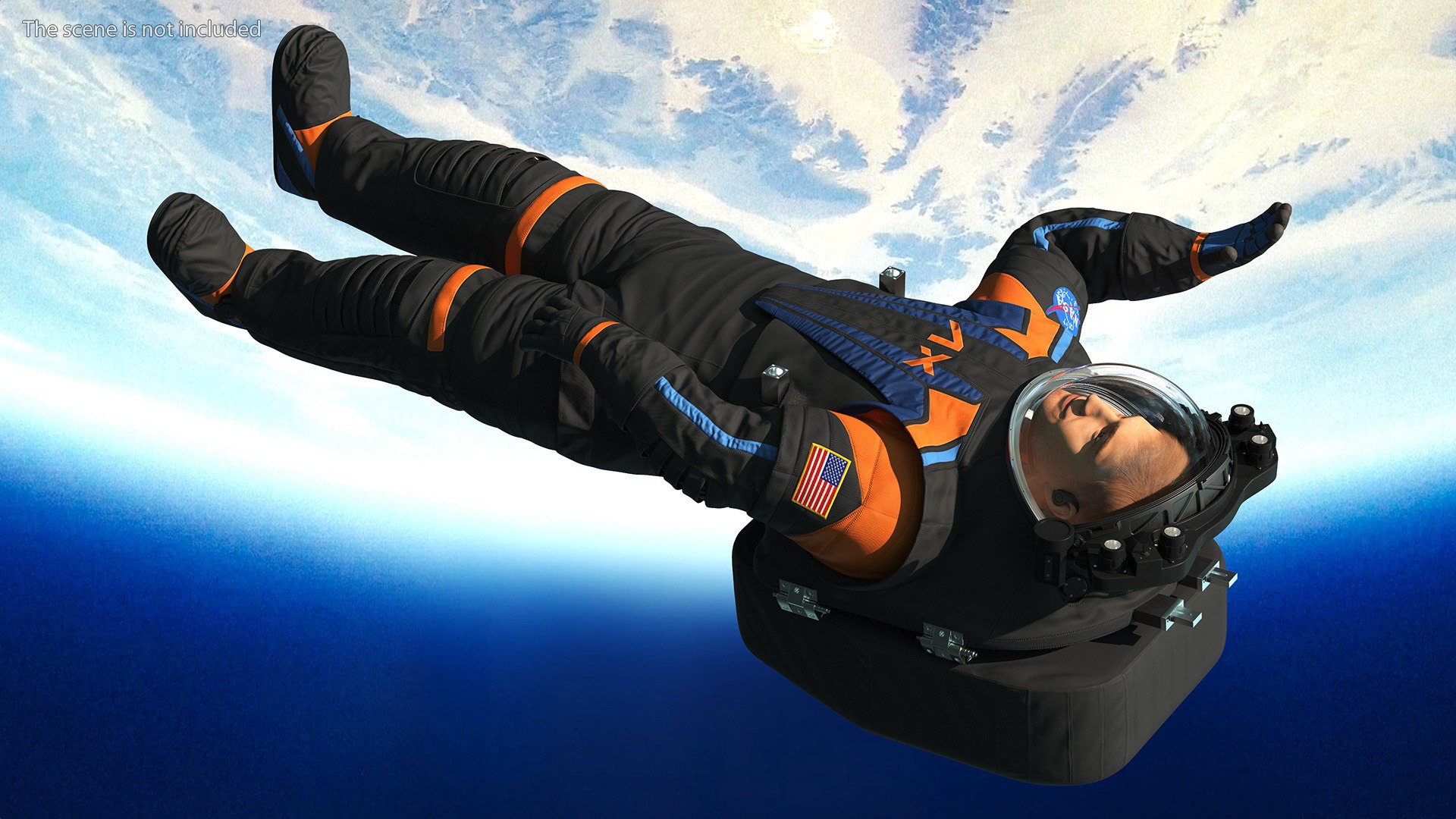 3D Modern NASA Spacesuit Axiom On Astronaut Waving Pose Fur Model ...