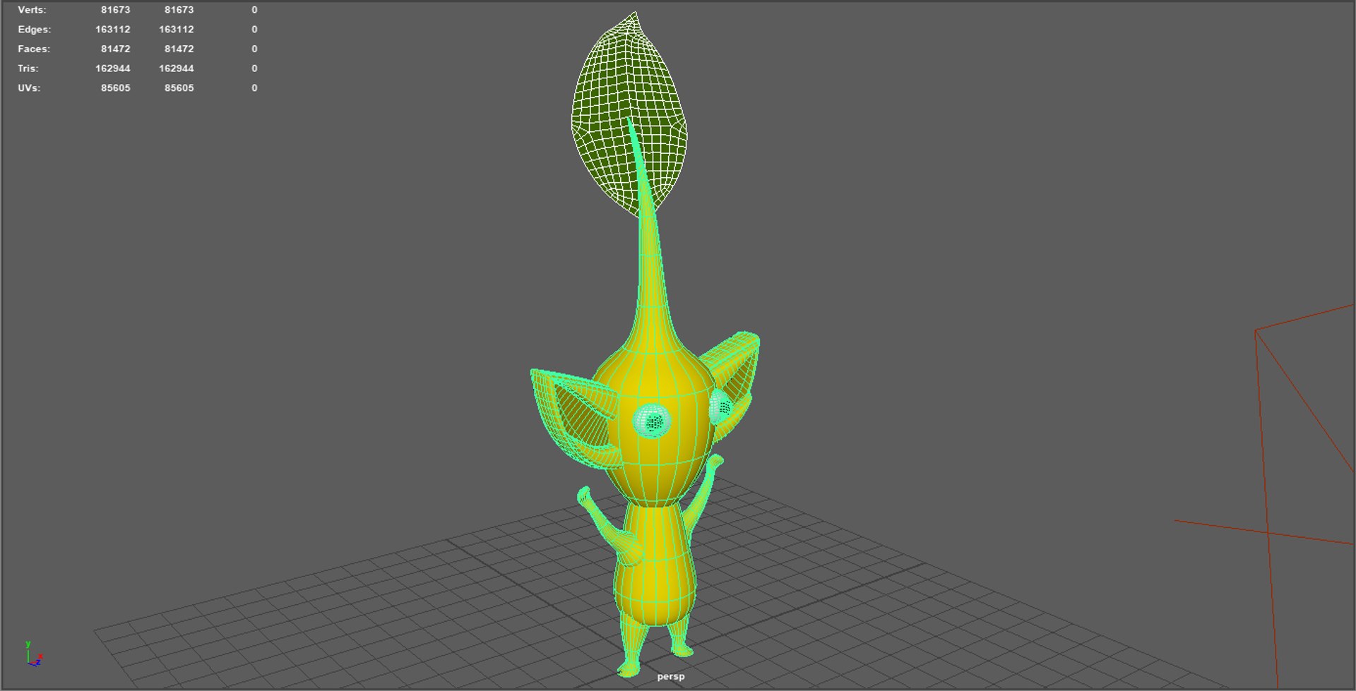 Yellow Leaf Pikmin Model - TurboSquid 1640201