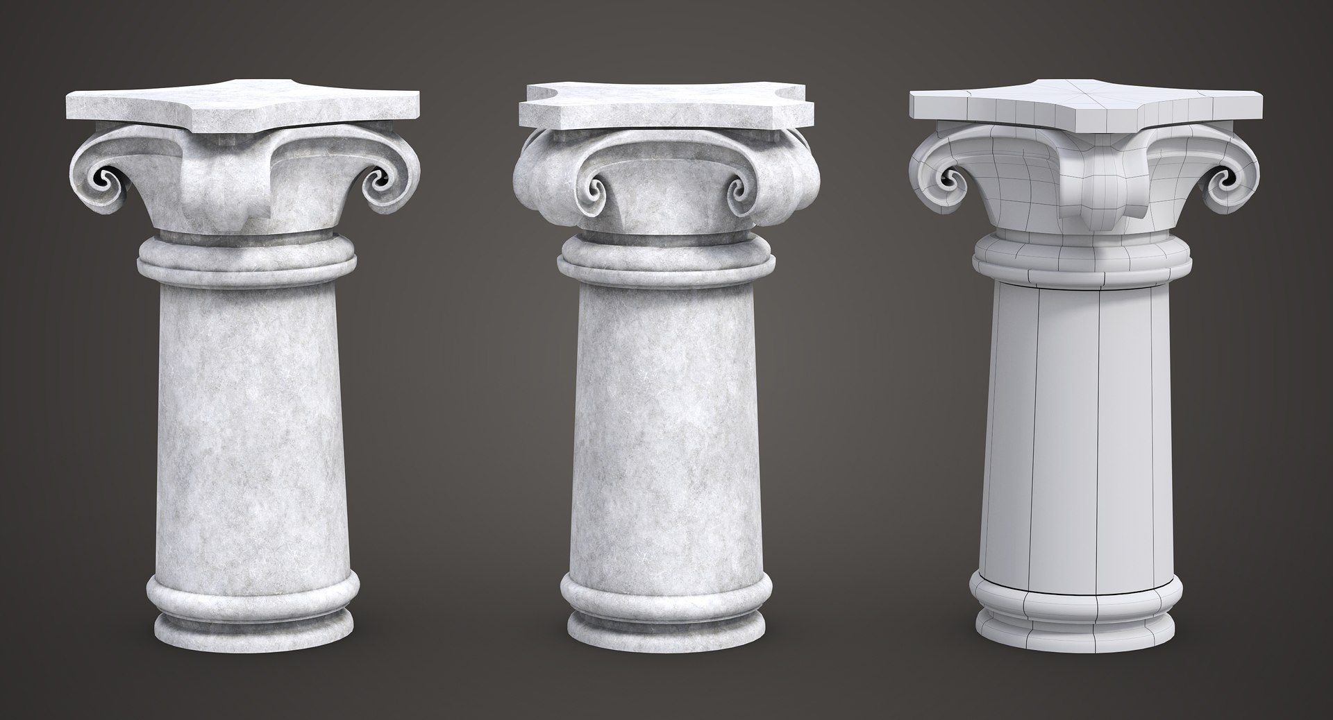 Antique Column Obj Free