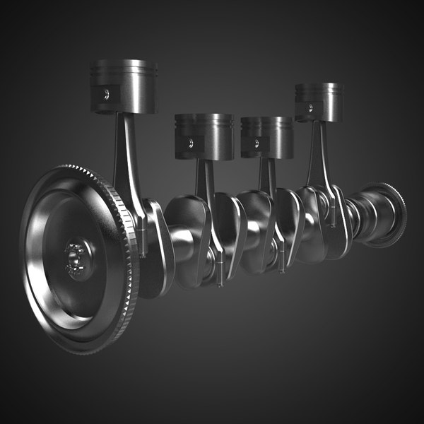 엔진 피스톤 및 크랭크 축 리지드 (2) 3D 모델 - TurboSquid 1379355